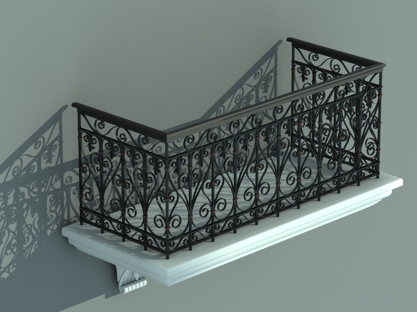 3d Architectural Balcony Model