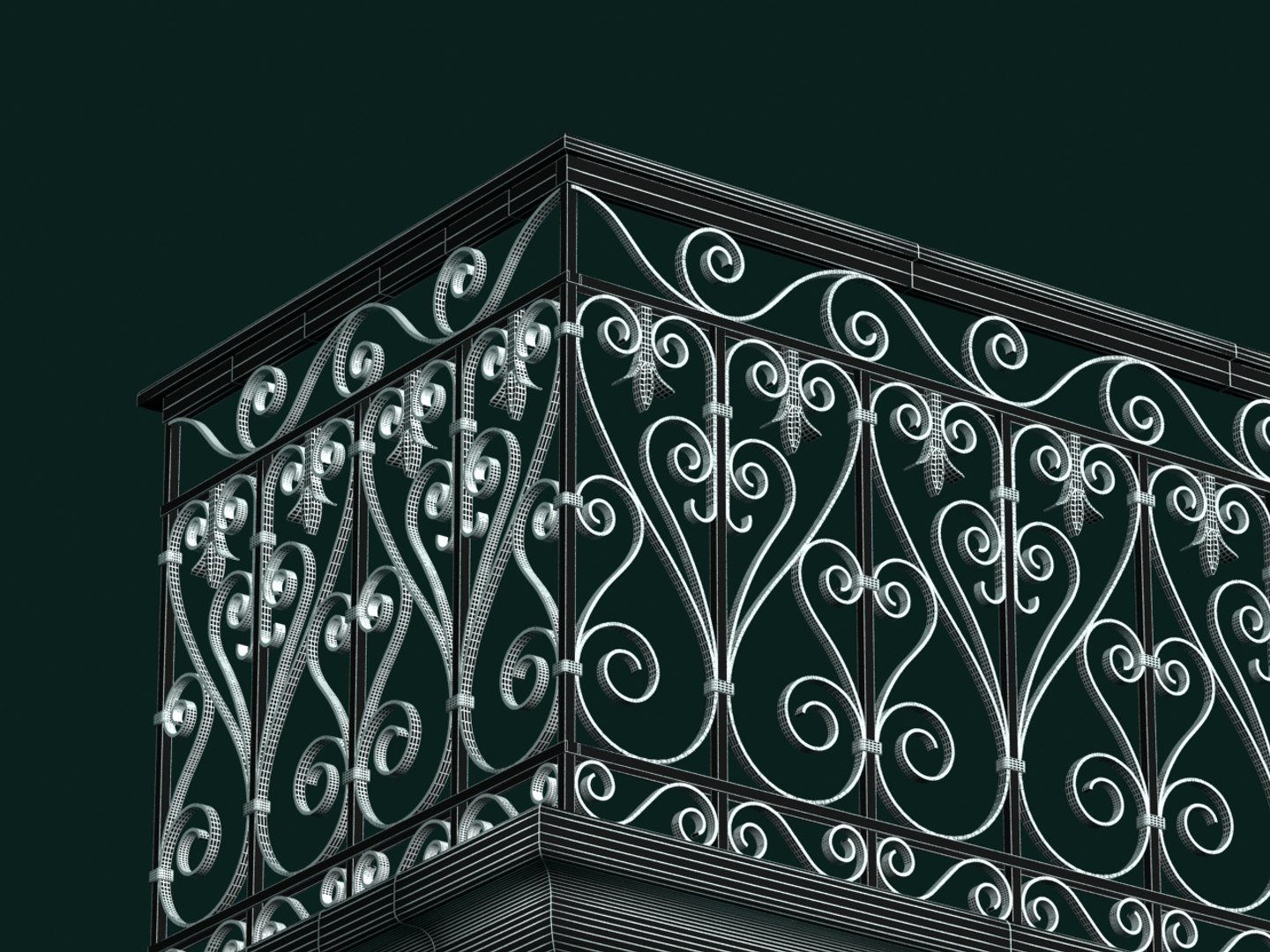 3d Architectural Balcony Model