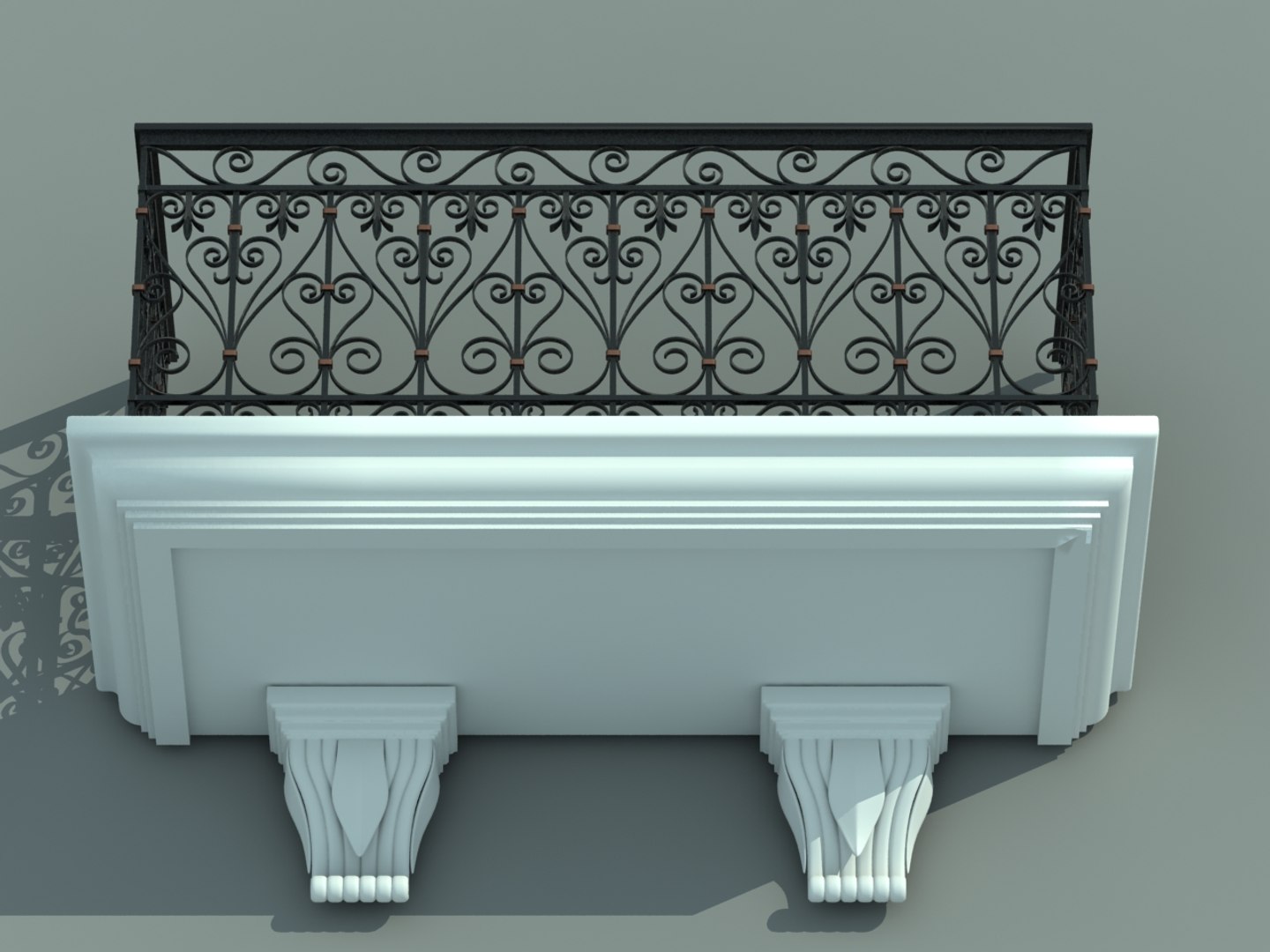 3d Architectural Balcony Model