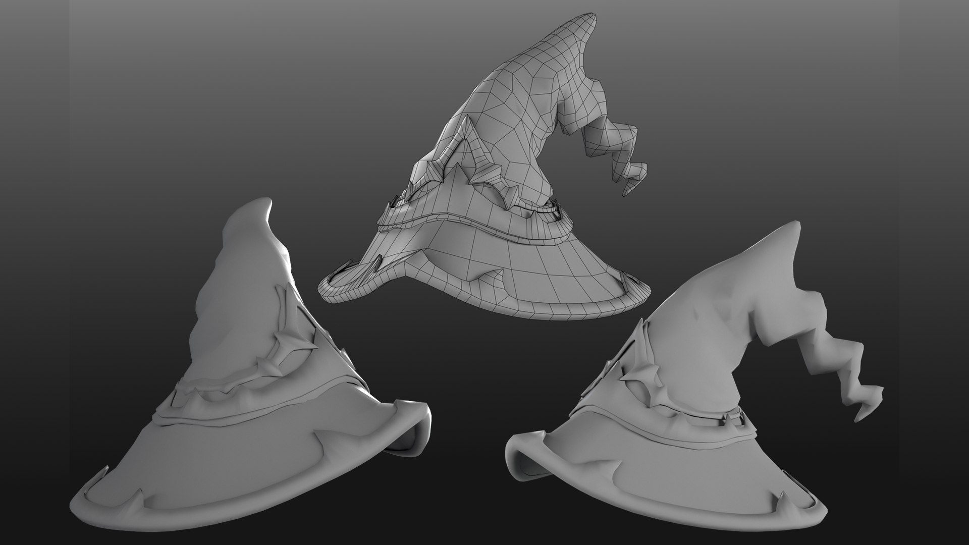 Stylised Witch Hat V2 l Game Ready l Handpainted 3D model - TurboSquid 2167278