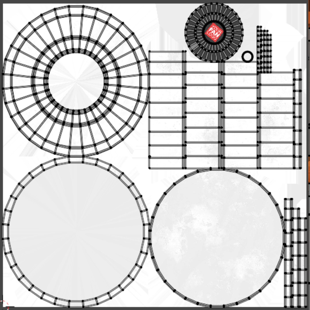 3D Roof - Ceiling Fan Textured - TurboSquid 1836995