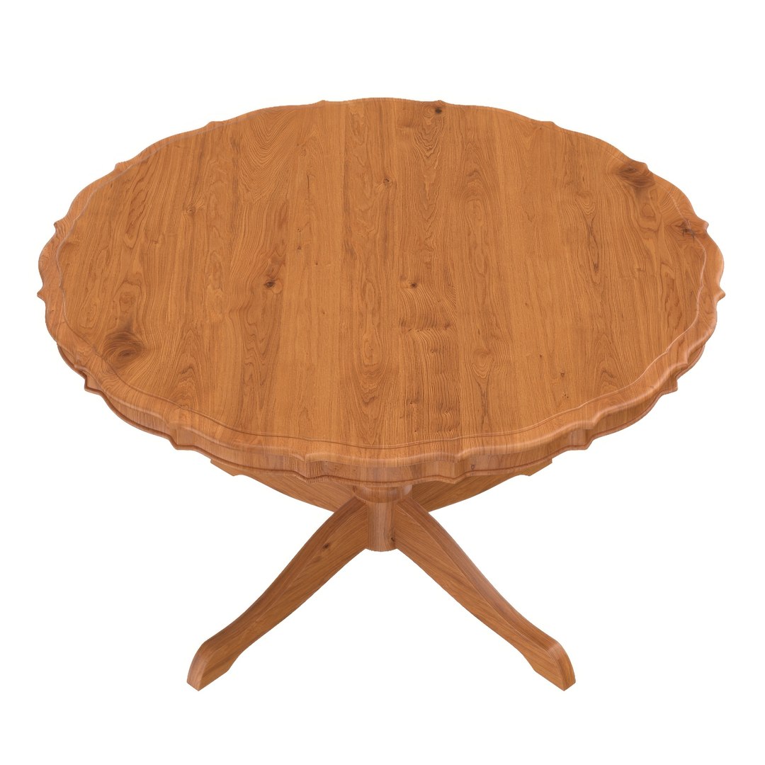 Round Carved Dining Table 3D Model - TurboSquid 2120319