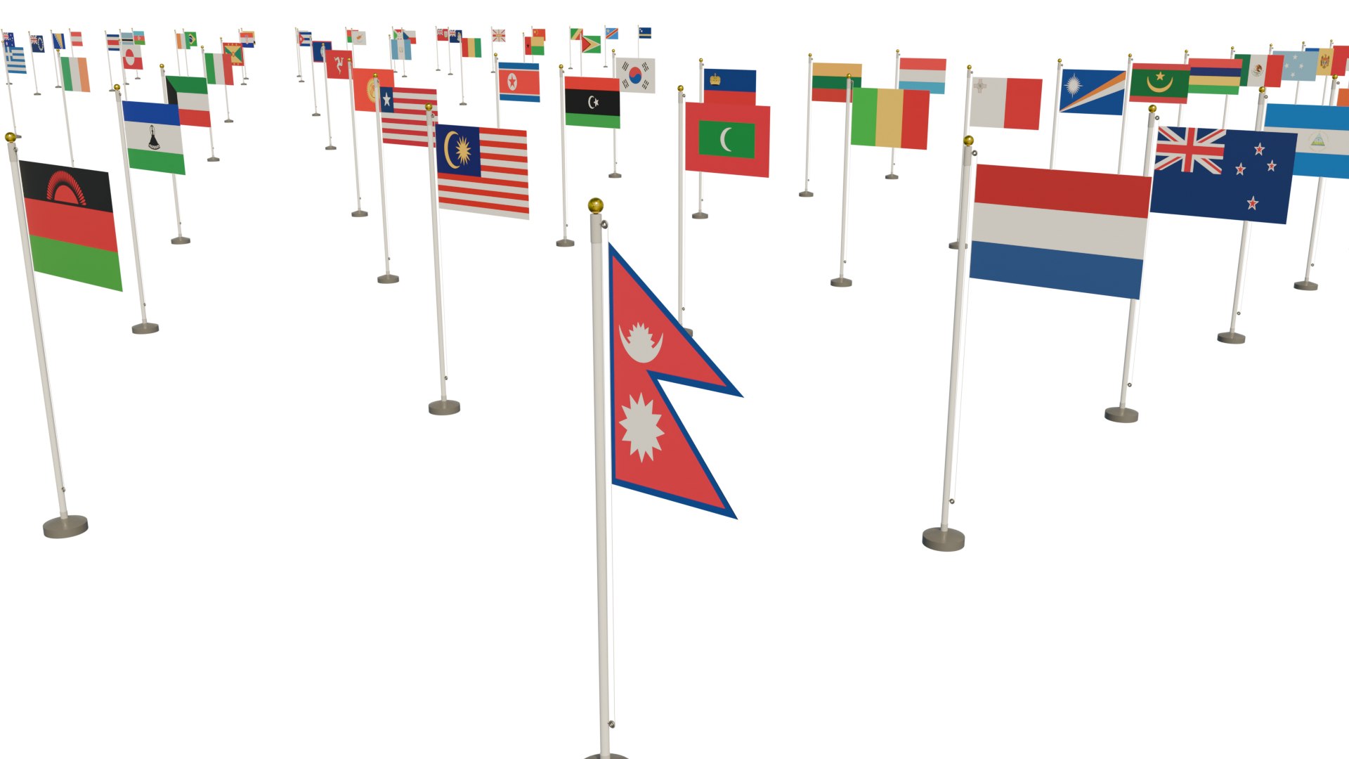All Country FLAGS Model - TurboSquid 2470934