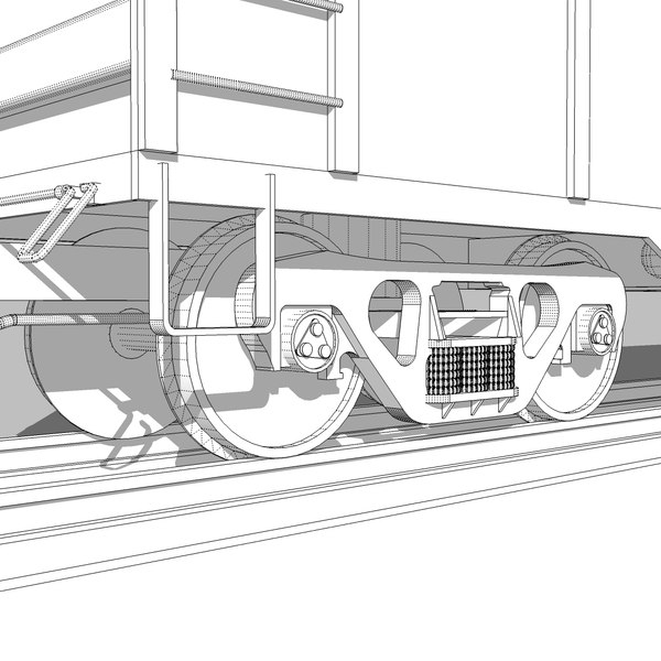 cinema4d train car cargo