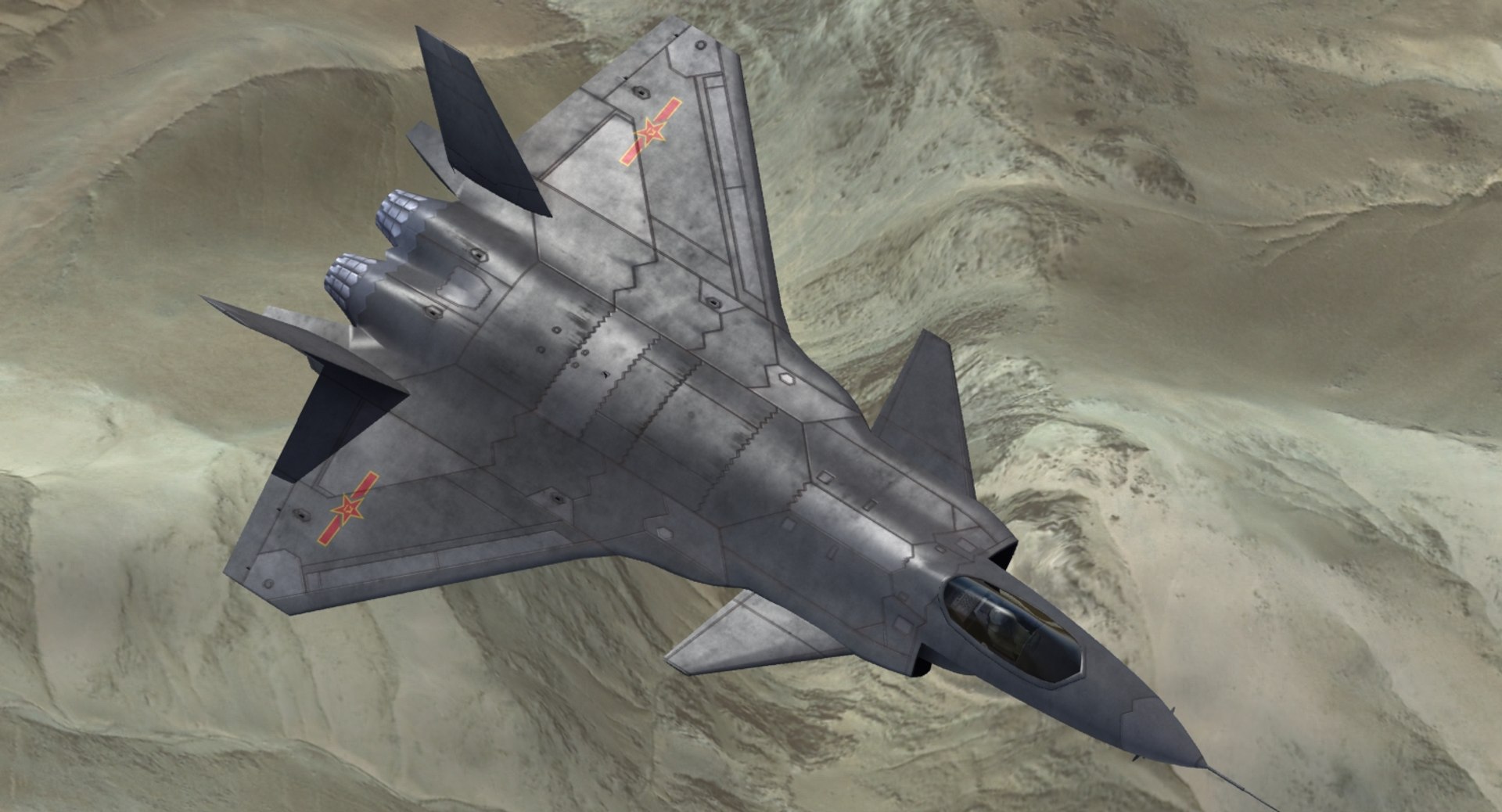 chinese tactical fighter aircraft 3d model
