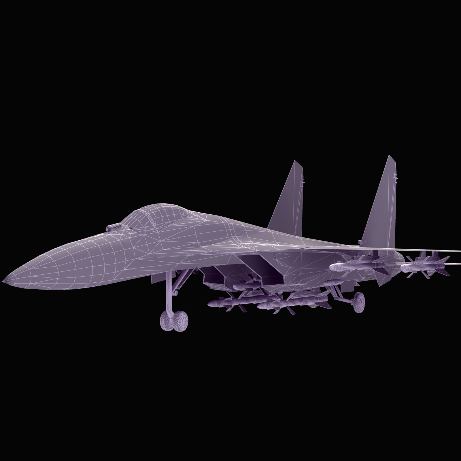 chinese tactical fighter aircraft 3d model
