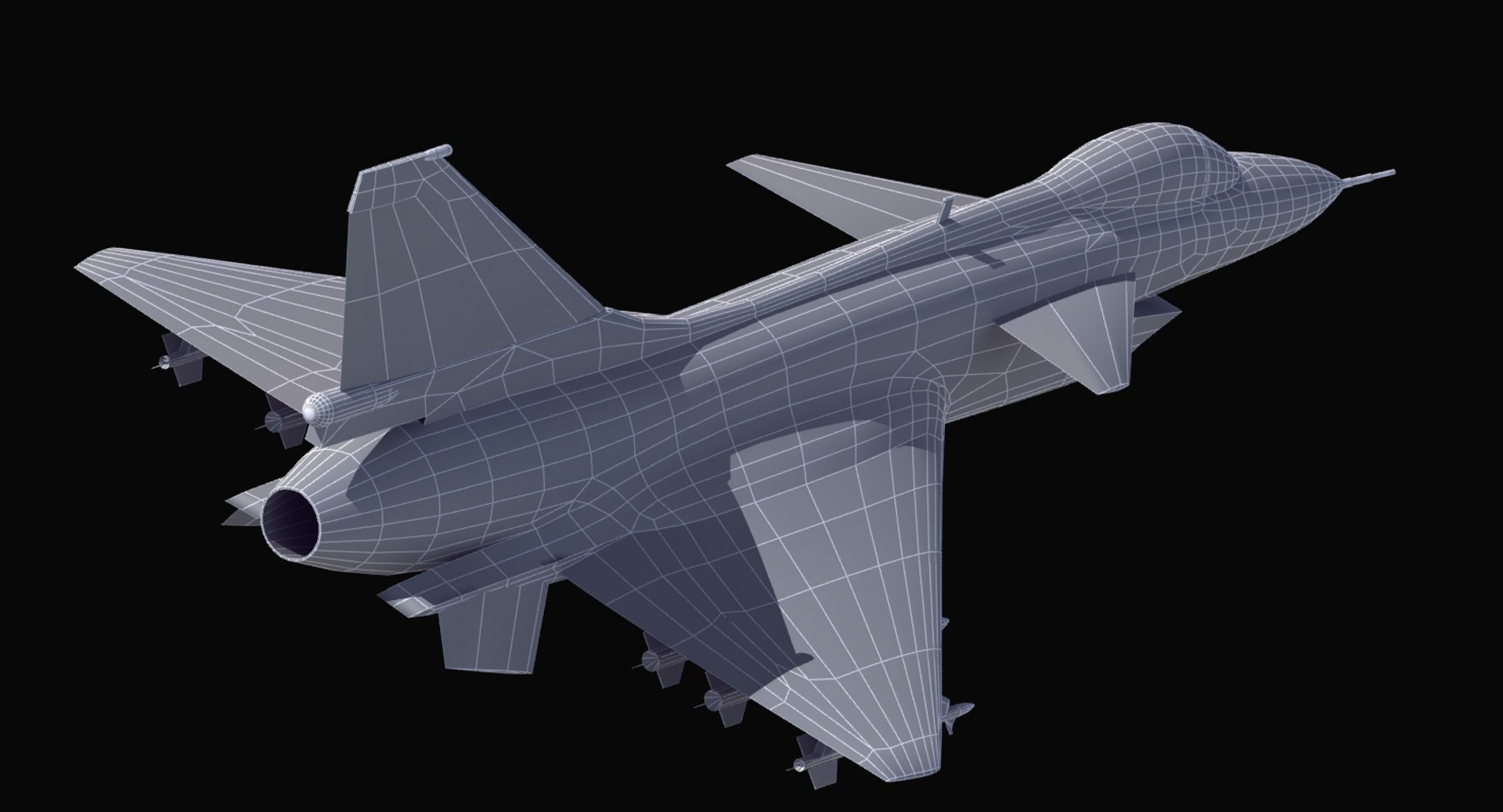 chinese tactical fighter aircraft 3d model
