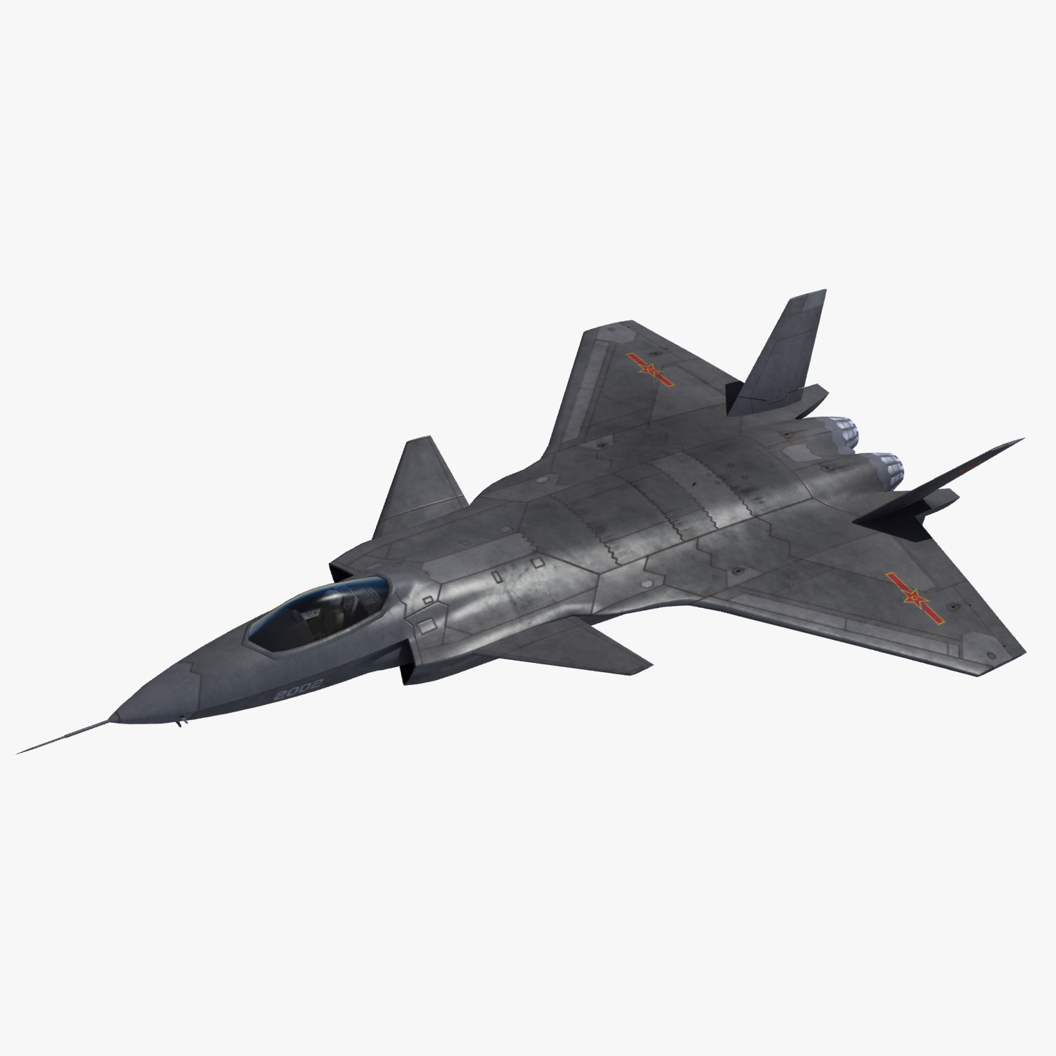 chinese tactical fighter aircraft 3d model