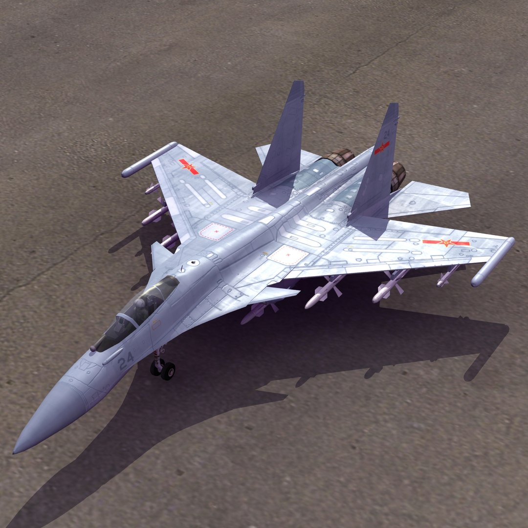 chinese tactical fighter aircraft 3d model