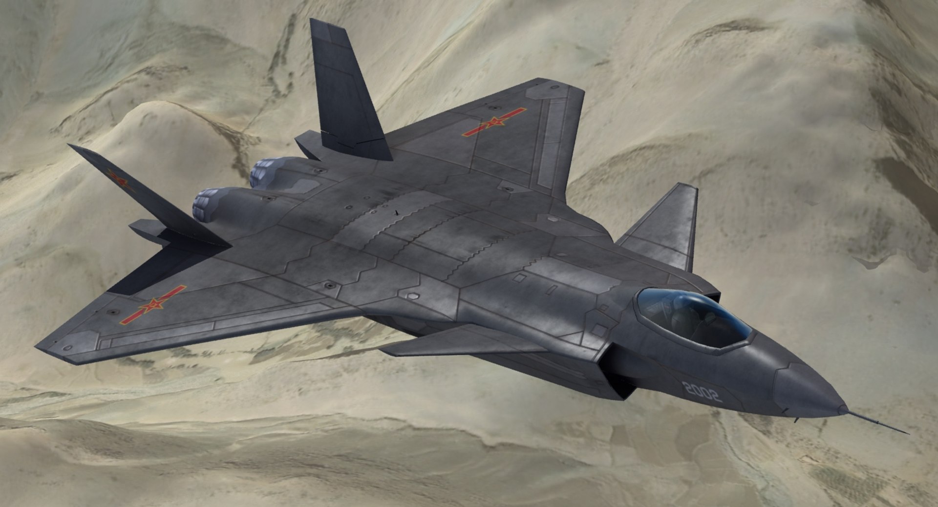 Chinese Tactical Fighter Aircraft 3d Model