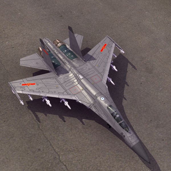 chinese tactical fighter aircraft 3d model