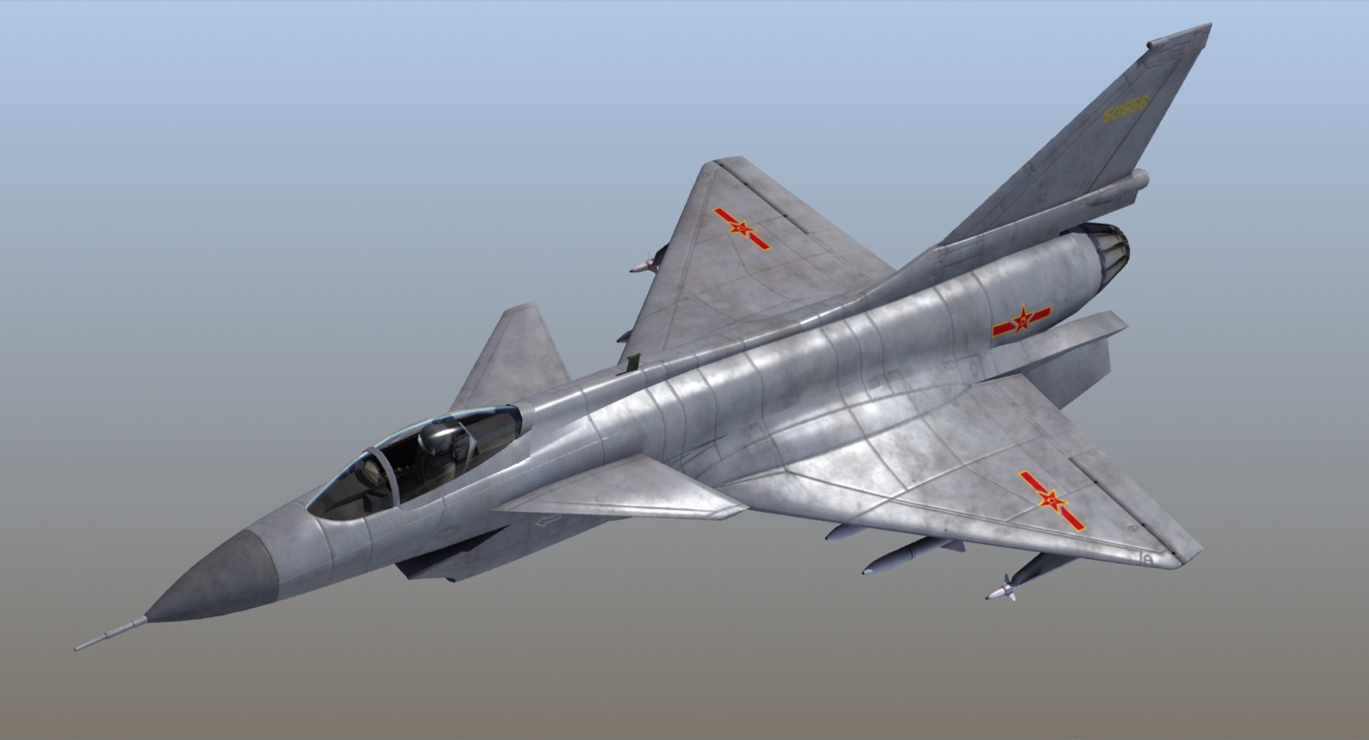 chinese tactical fighter aircraft 3d model