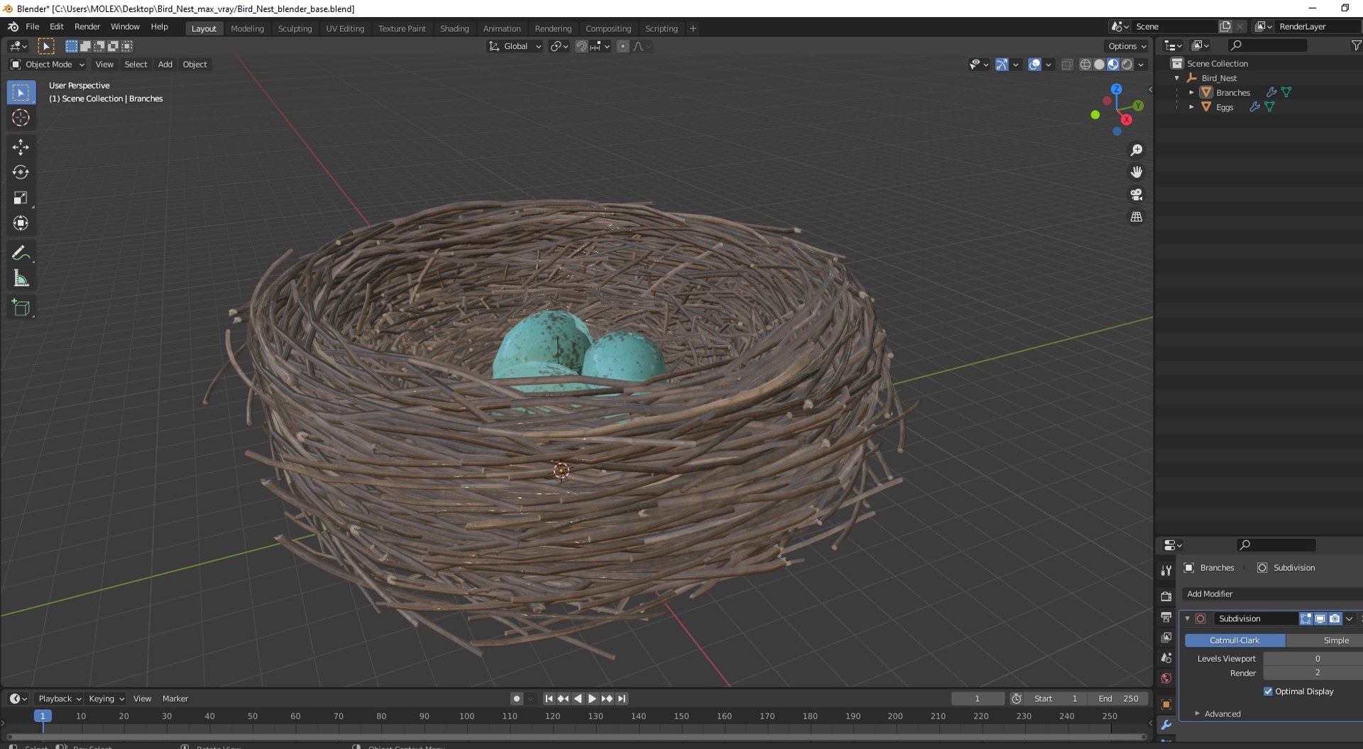 Bird Nest 3D - TurboSquid 2200237