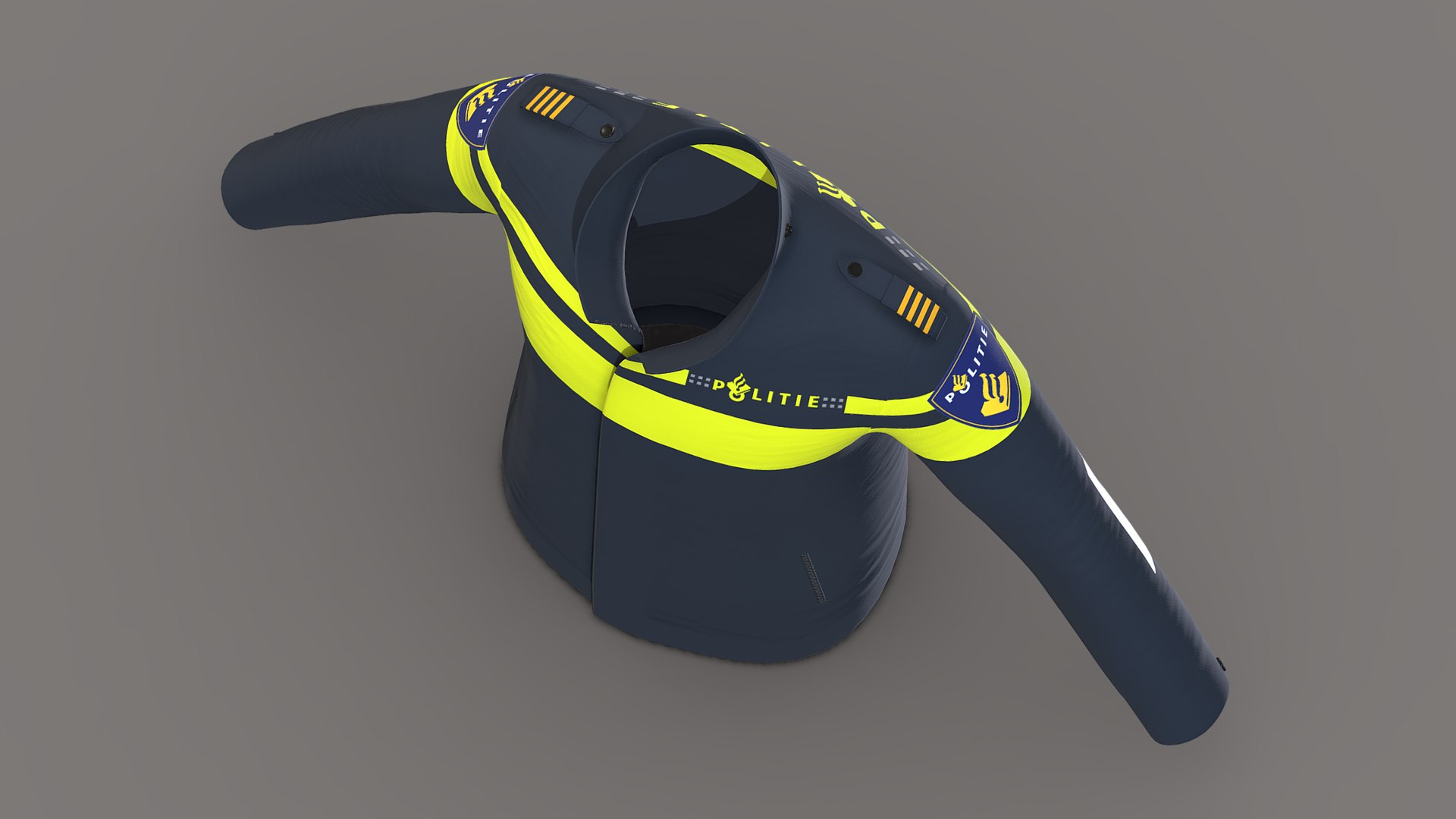 Dutch Police Jacket Low Poly PBR Realistic 3D Model - TurboSquid 1935416