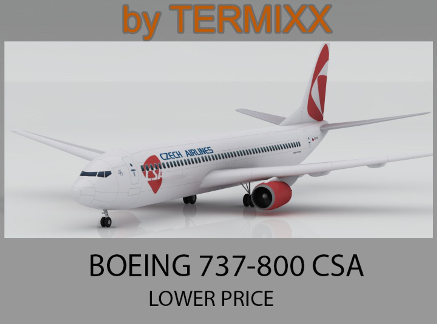 3d model airplane boeing 737-800 csa