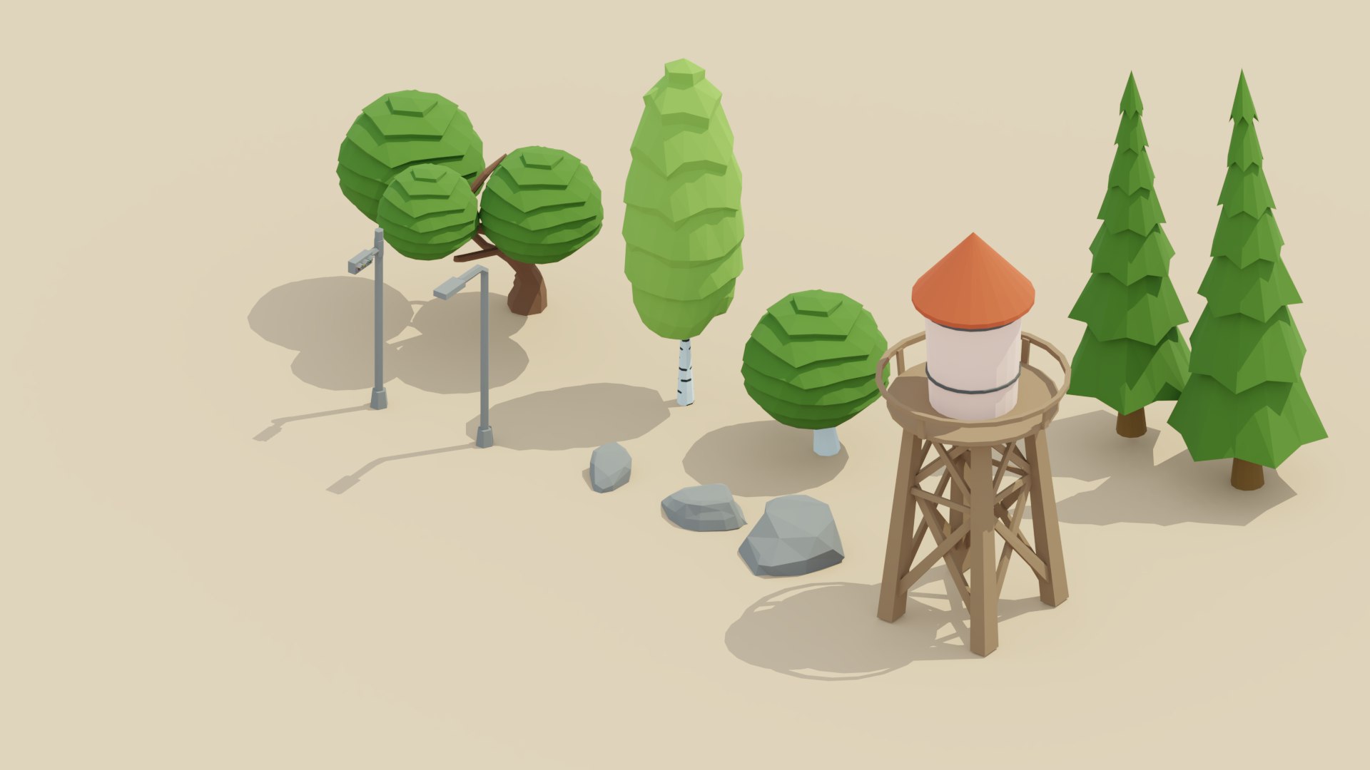 Construction Low Poly Assets City 3D model - TurboSquid 1738127