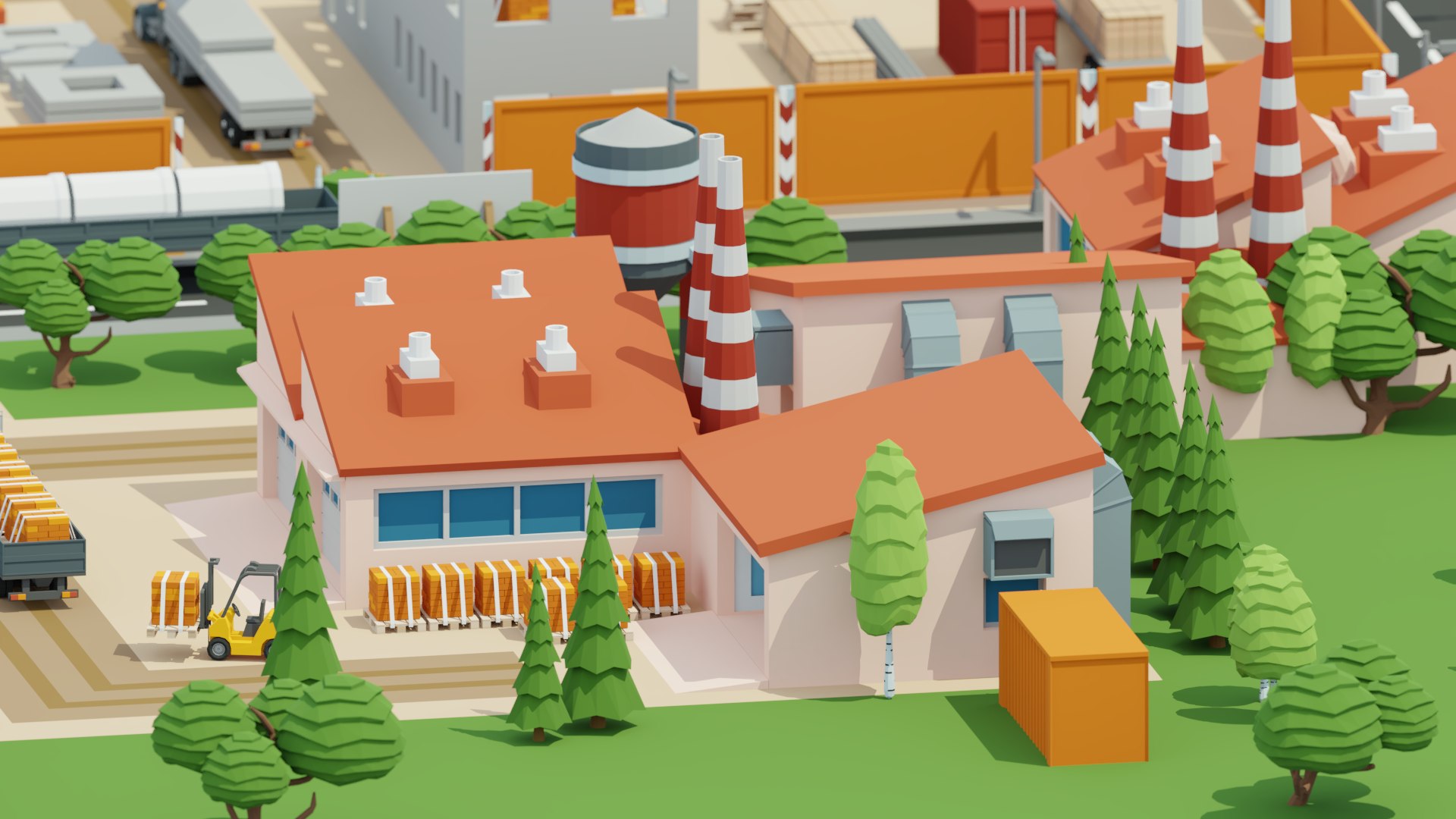 Construction Low Poly Assets City 3D model - TurboSquid 1738127