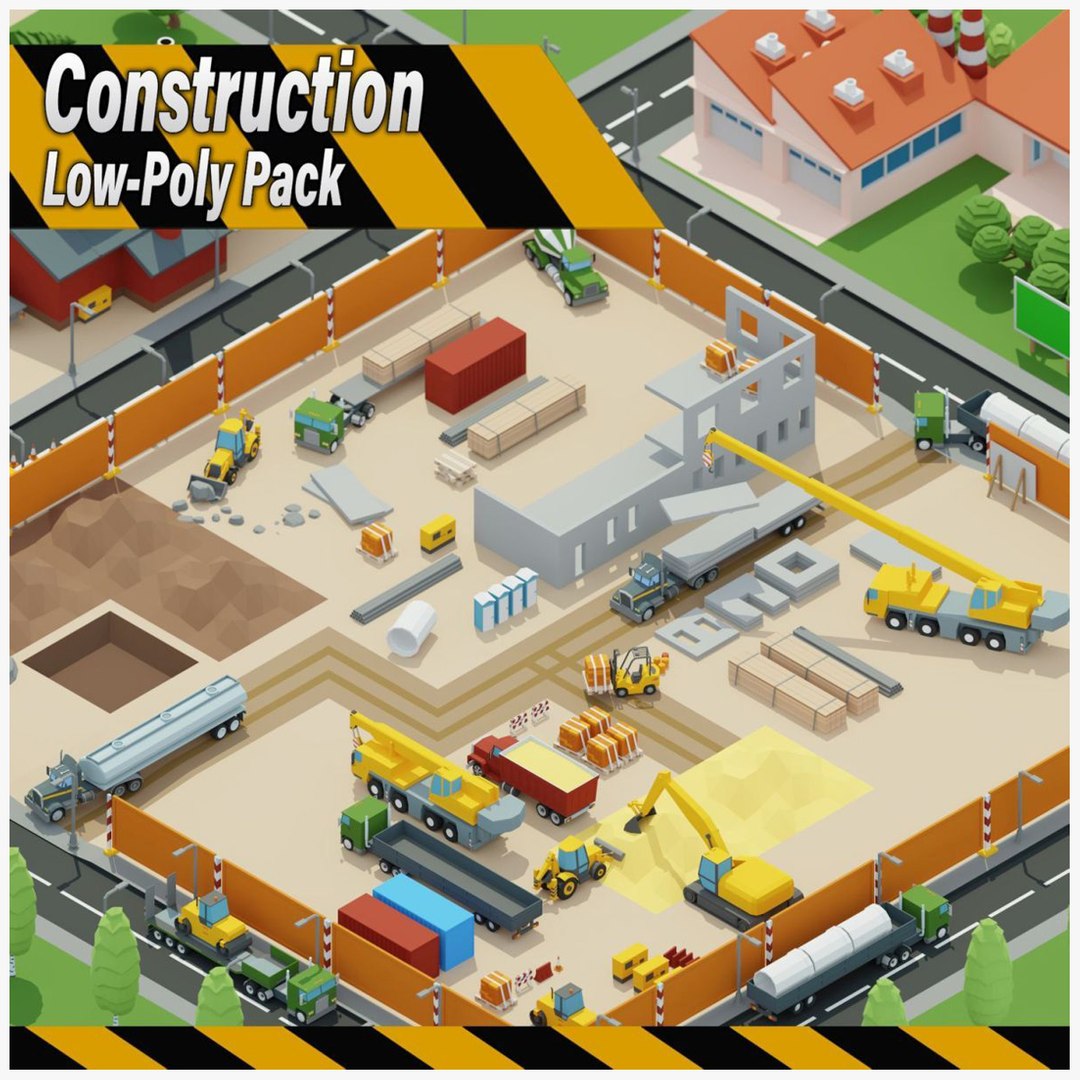 Construction Low Poly Assets City 3D Model - TurboSquid 1738127