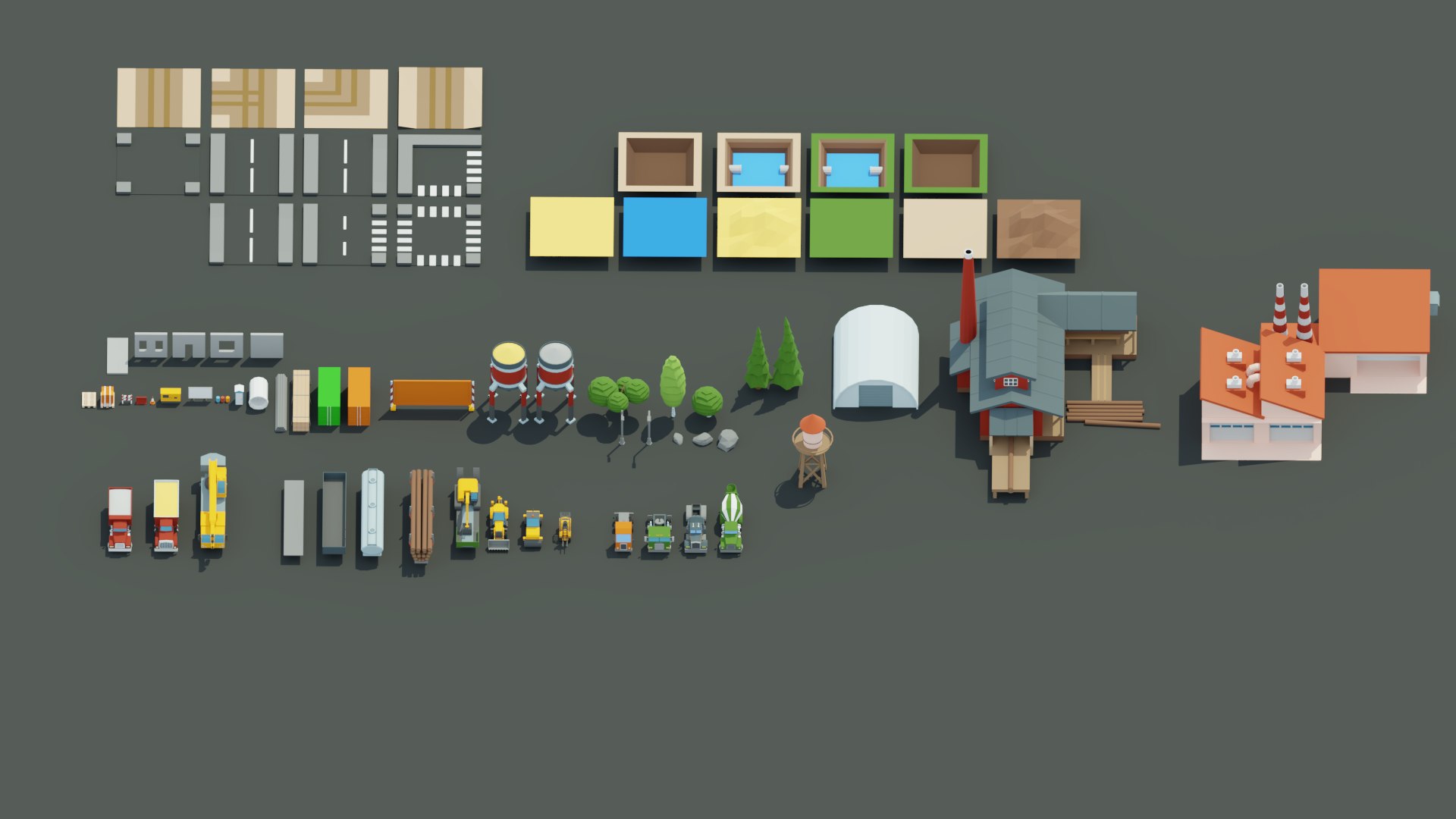 Construction Low Poly Assets City 3d Model Turbosquid 1738127