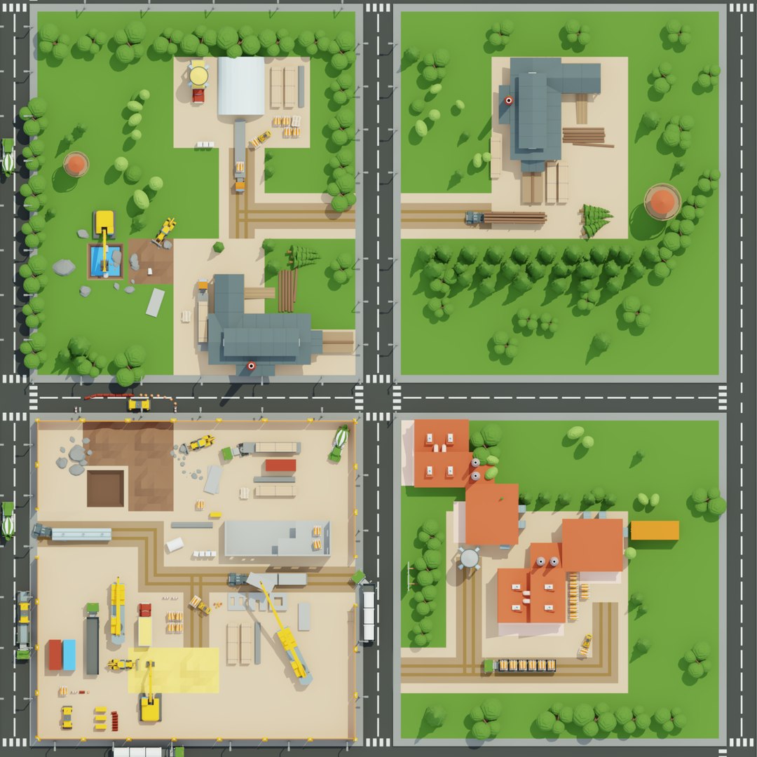 Construction Low Poly Assets City 3D Model - TurboSquid 1738127