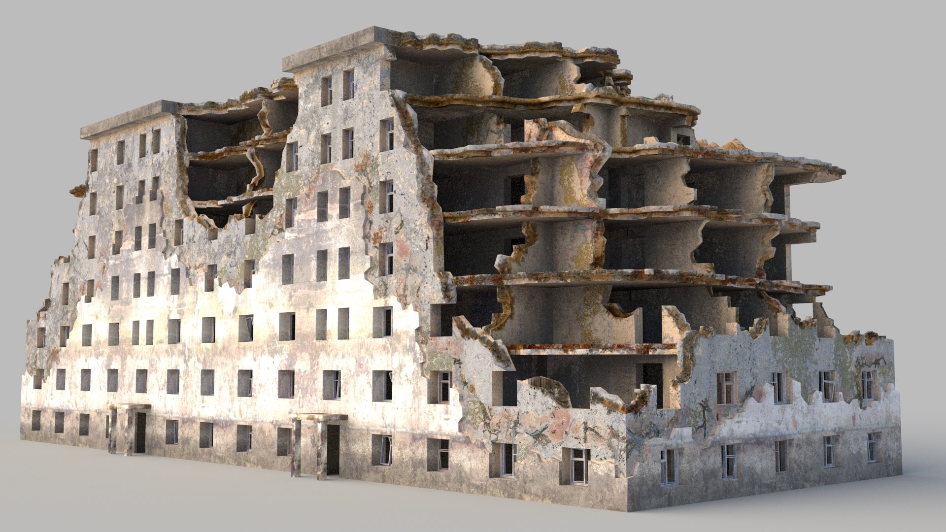 Ruined Building 3D Model - TurboSquid 1562363