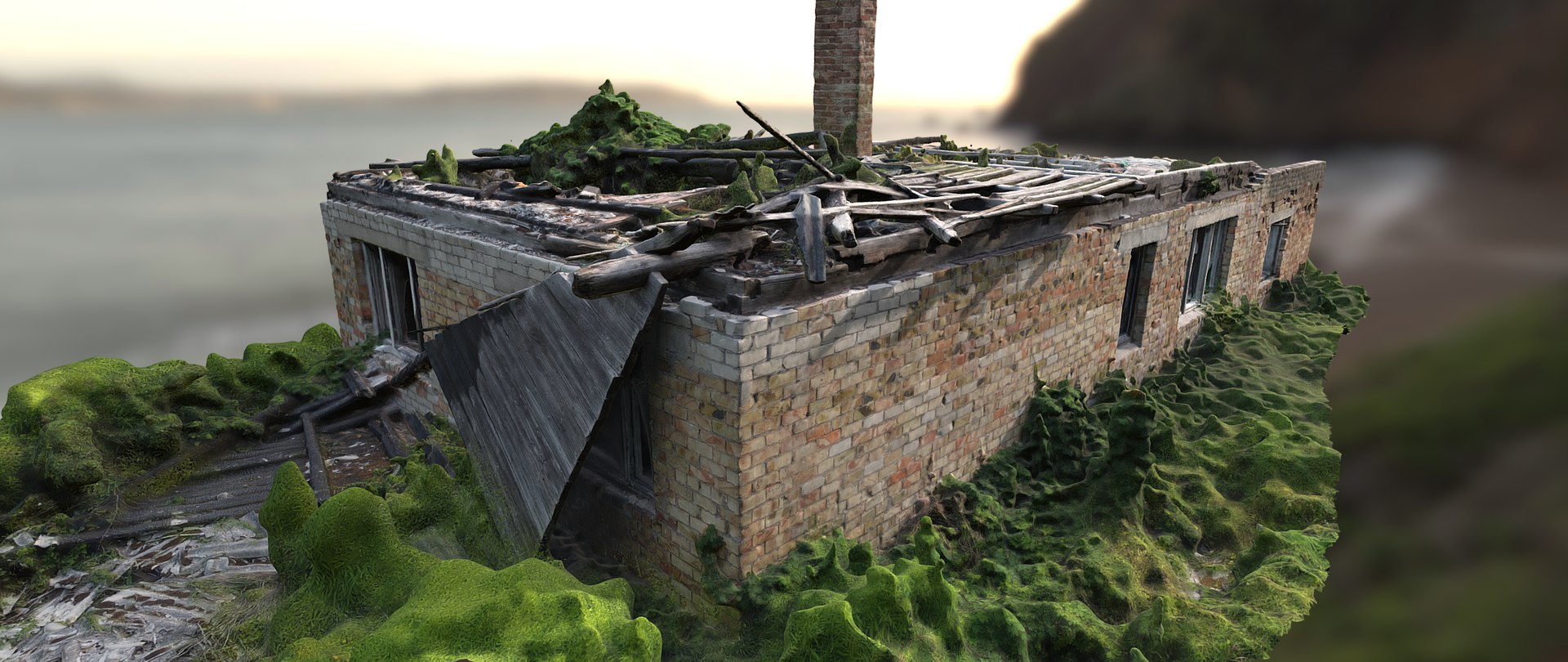 3D Burned Building Model - TurboSquid 2203275