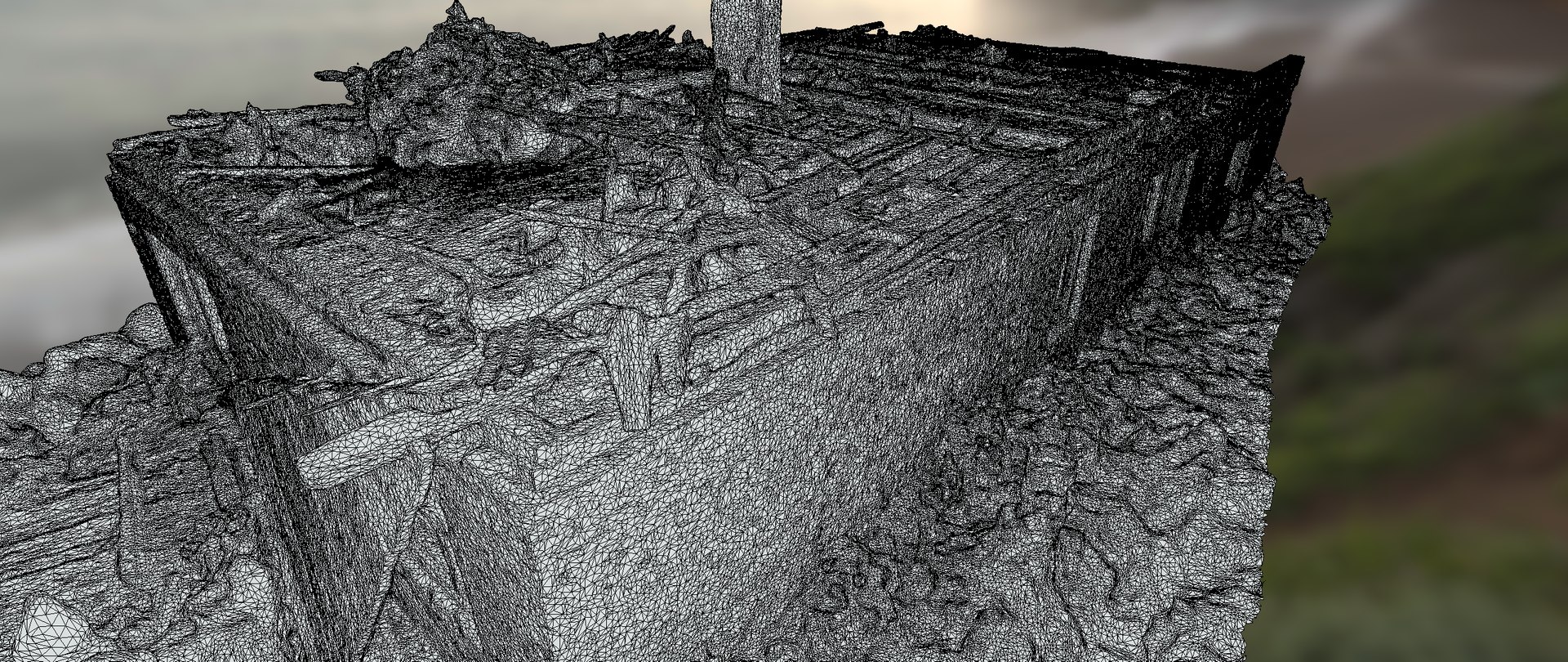 3D Burned Building Model - TurboSquid 2203275