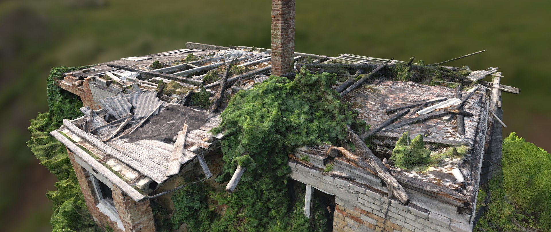 3D Burned Building Model - TurboSquid 2203275