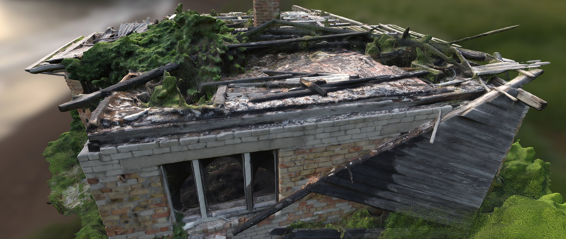 3D Burned Building Model - TurboSquid 2203275