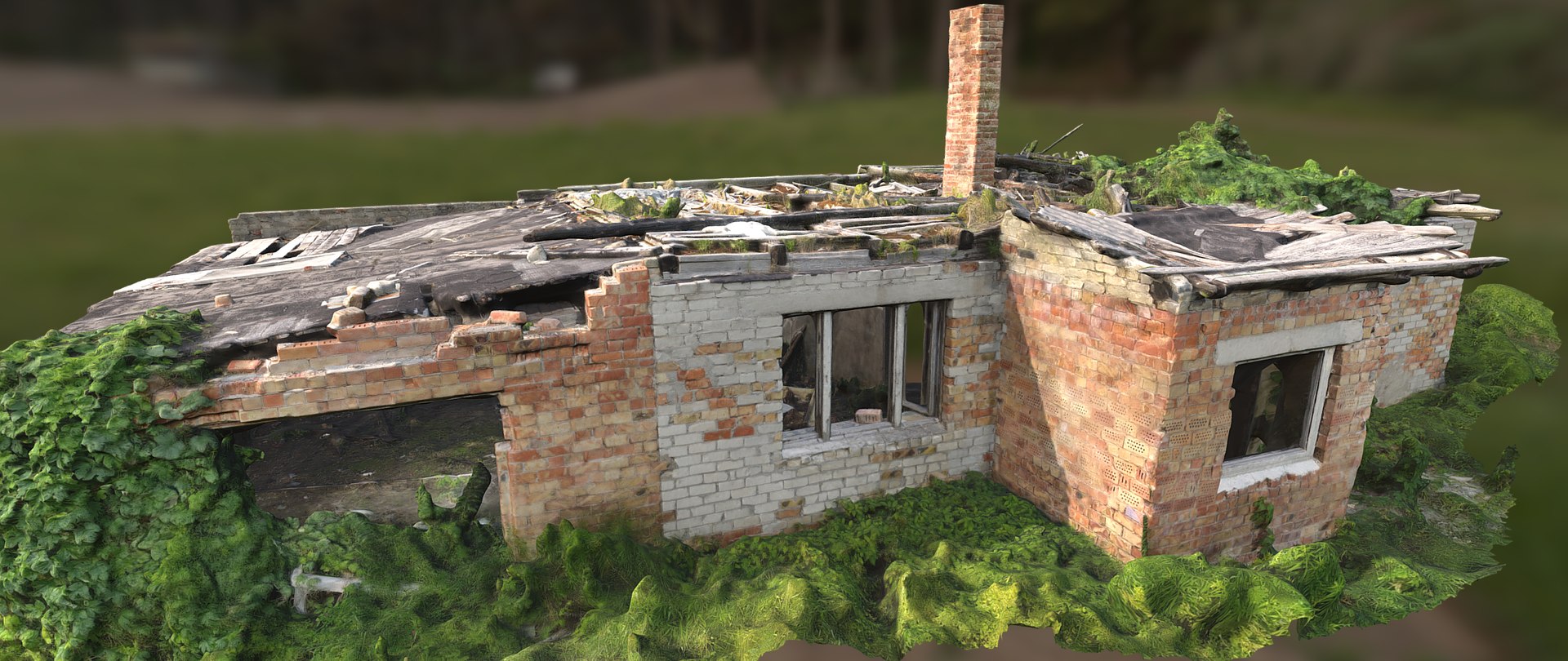 3D Burned Building Model - TurboSquid 2203275