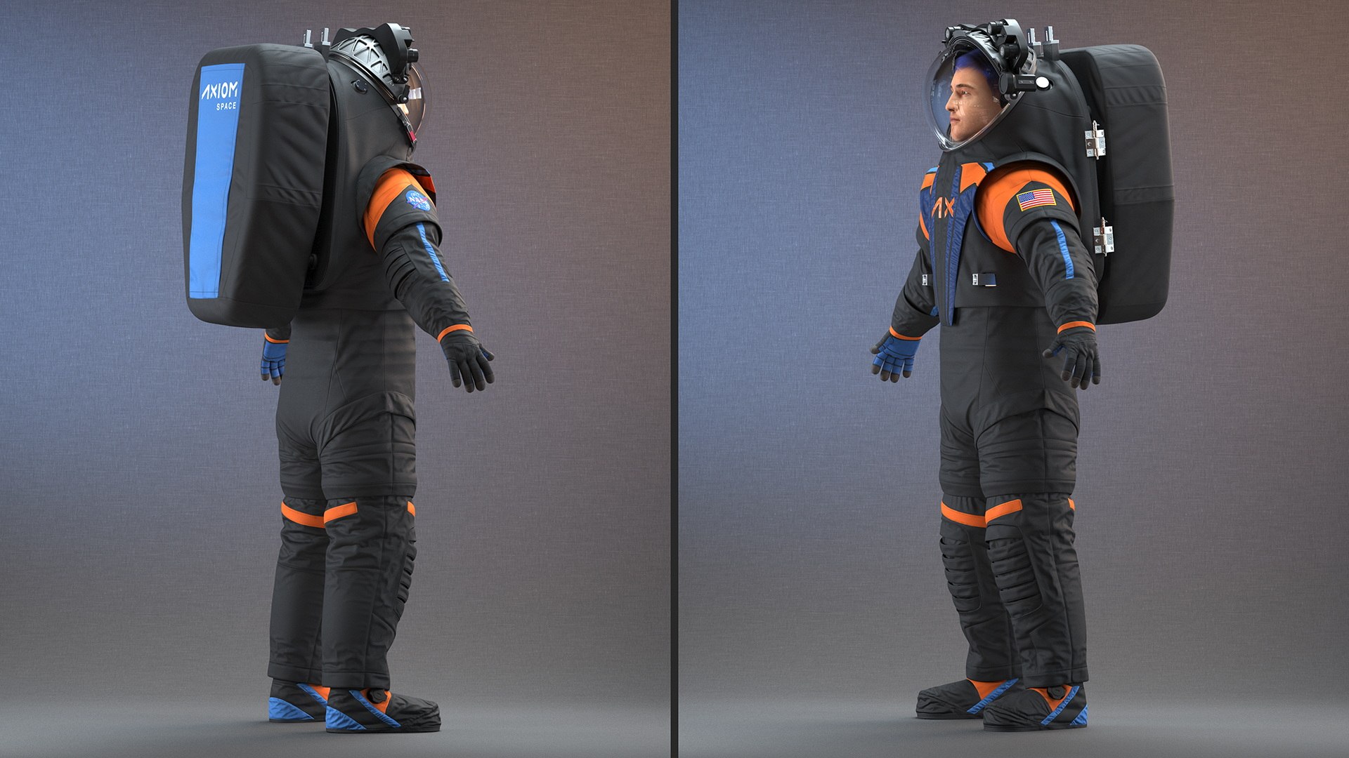 Astronaut In NASA Axiom Spacesuit A-pose Fur 3D Model - TurboSquid 2112218