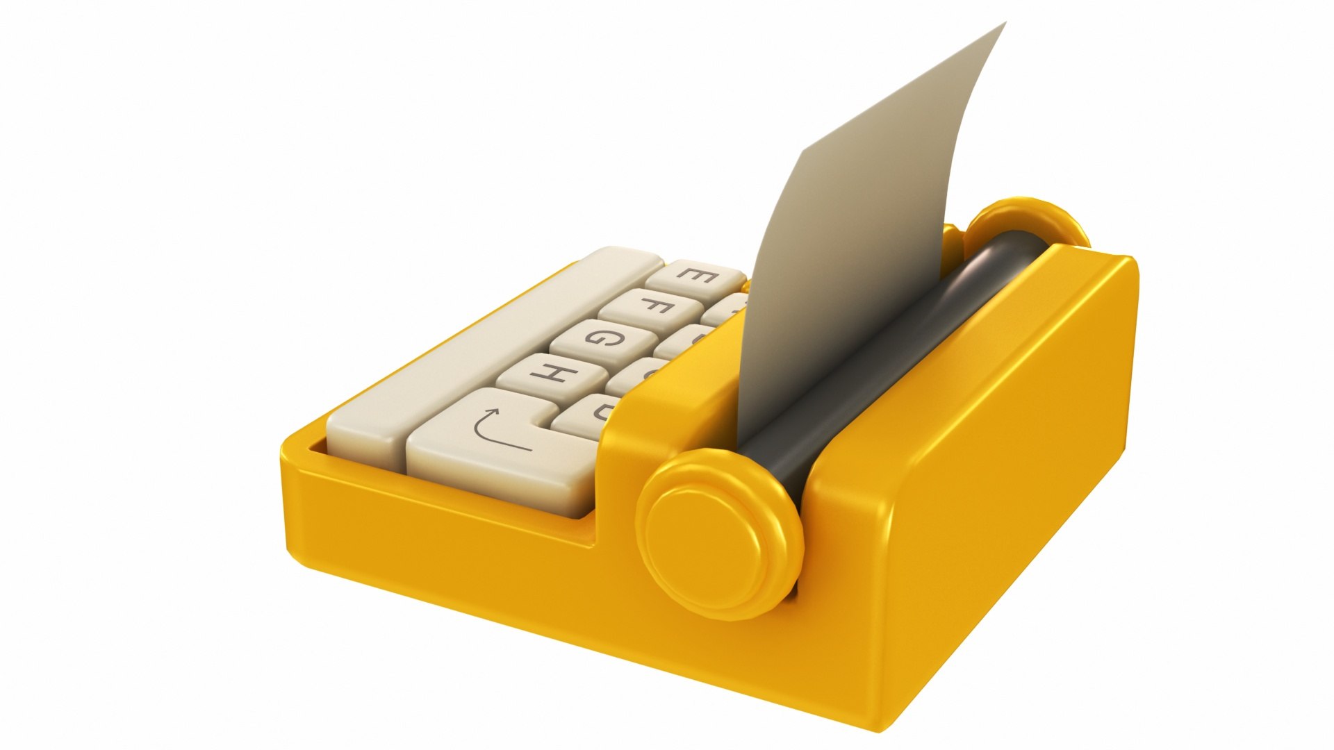 3D Typewriter Icon - TurboSquid 2004887