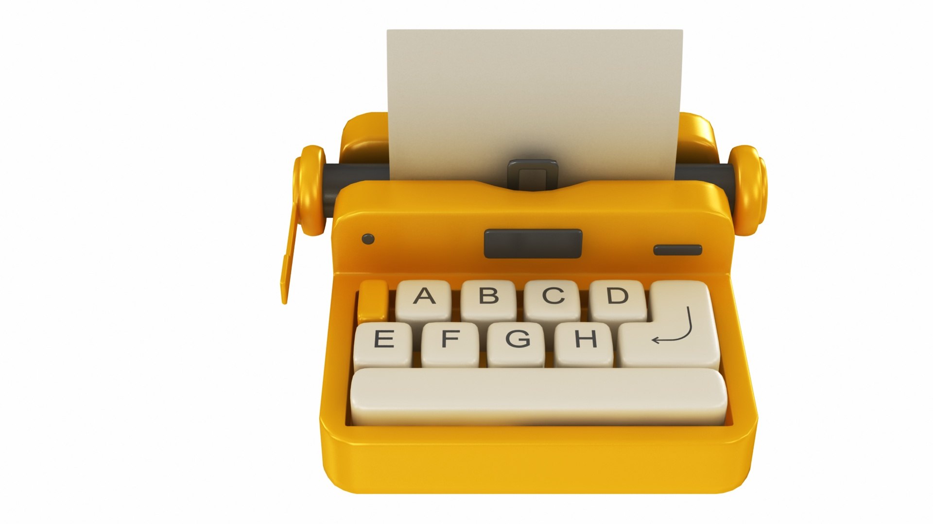 3D Typewriter Icon - TurboSquid 2004887