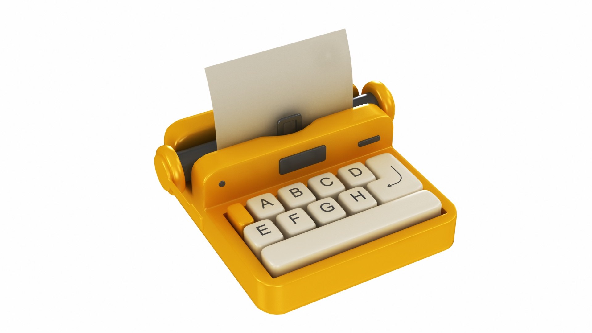 3D Typewriter Icon - TurboSquid 2004887