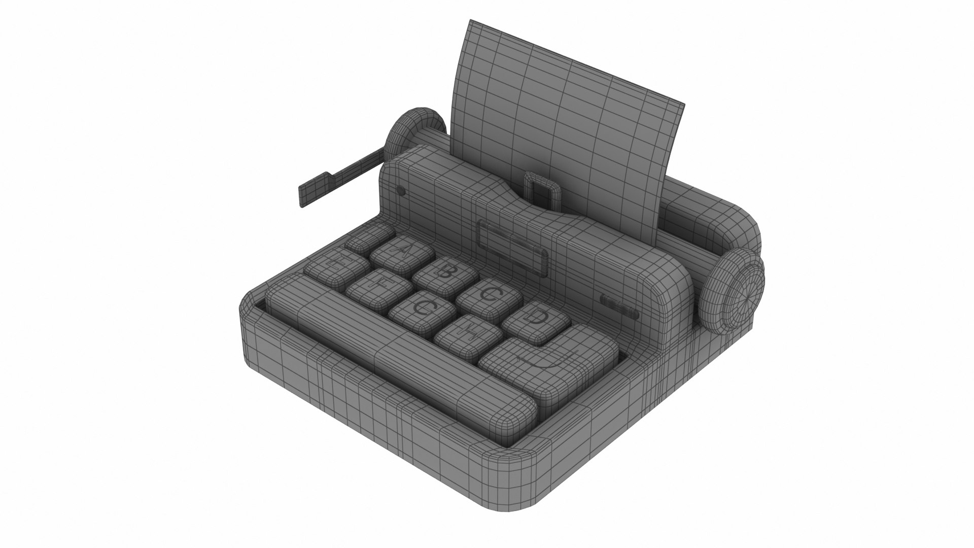 3D Typewriter Icon - TurboSquid 2004887