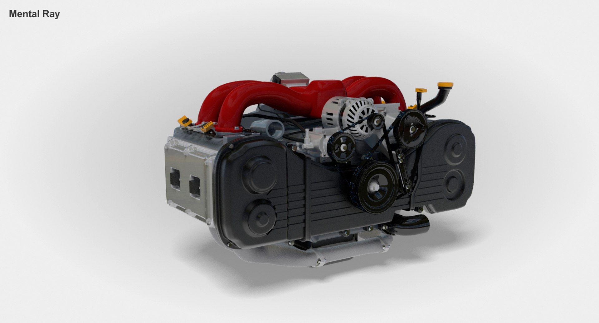 3D Model Subaru Impreza WRX STI 2007 And Boxer Engine - TurboSquid 1972551