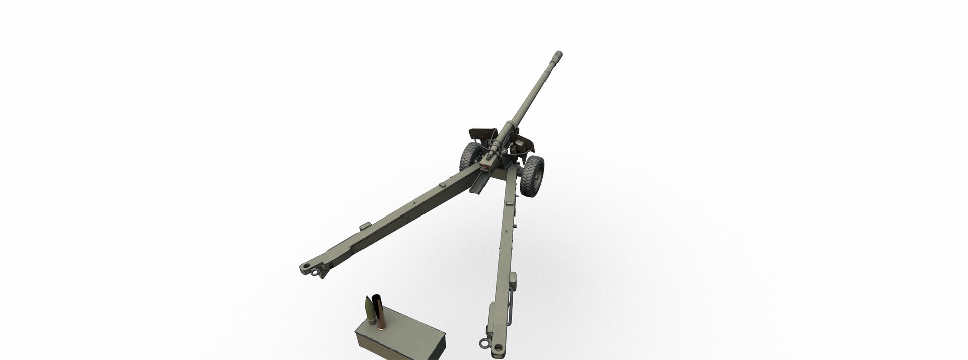 M46 130mm Field Gun 3D Model - TurboSquid 2010590