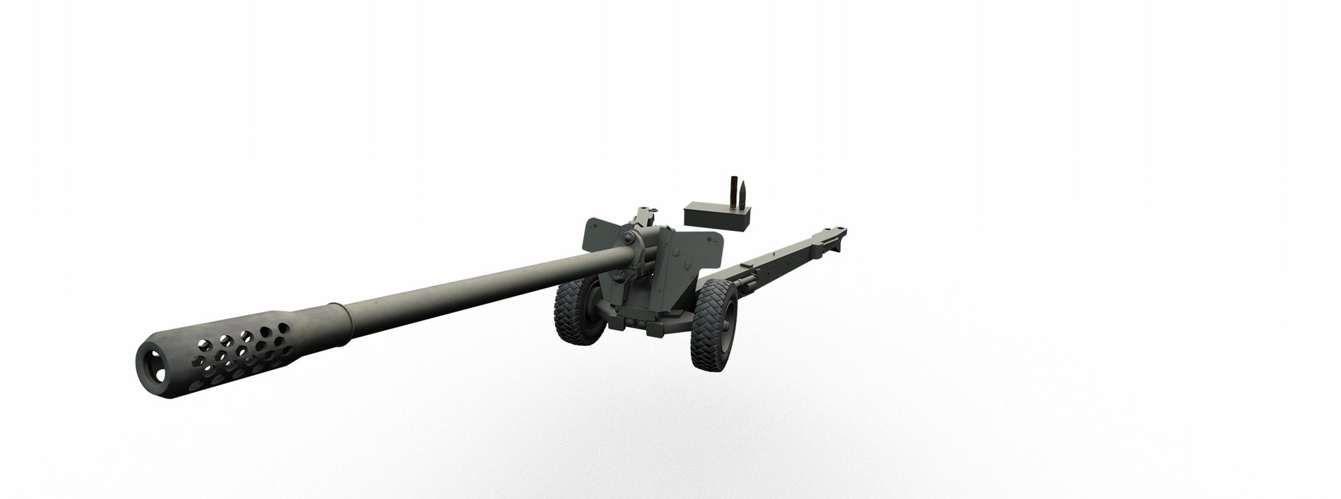 M46 130mm Field Gun 3D Model - TurboSquid 2010590