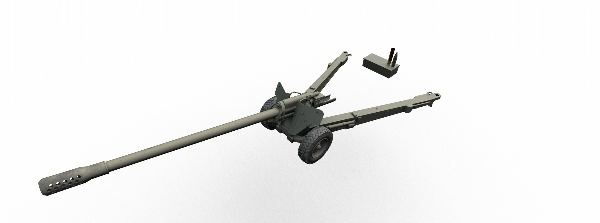 M46 130mm Field Gun 3D Model - TurboSquid 2010590