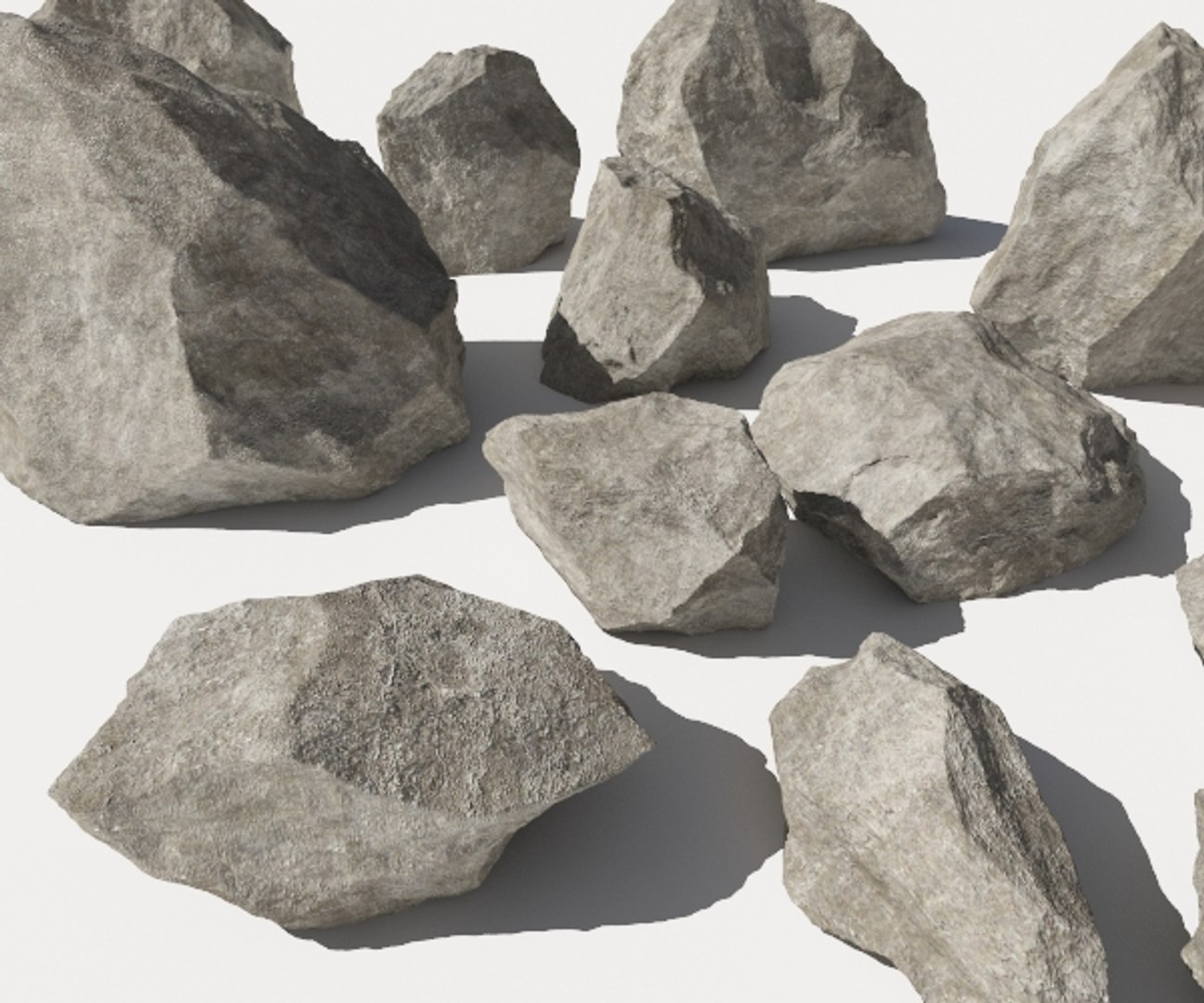Jagged Rocks Stones 1 3d Model