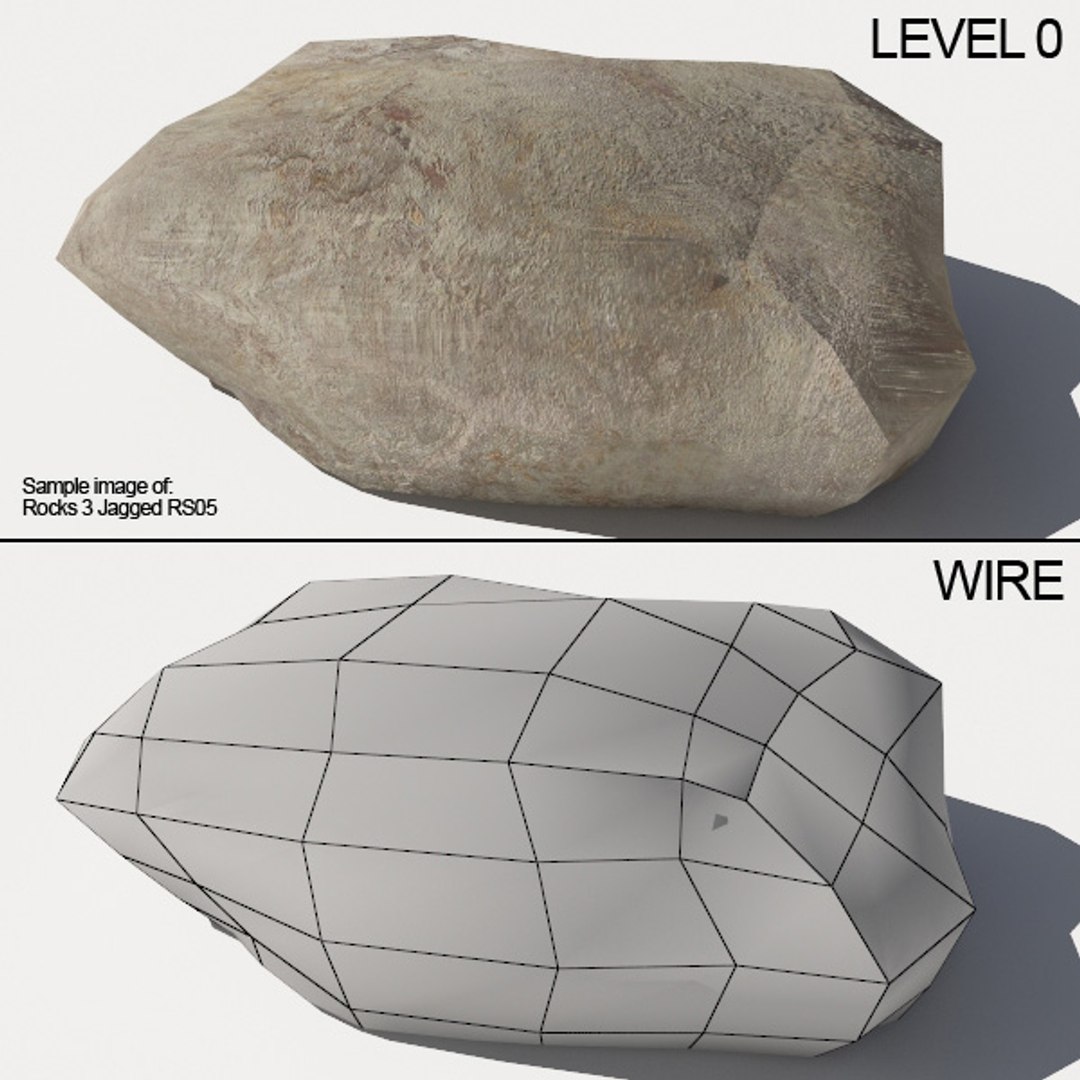 Jagged Rocks Stones 1 3d Model