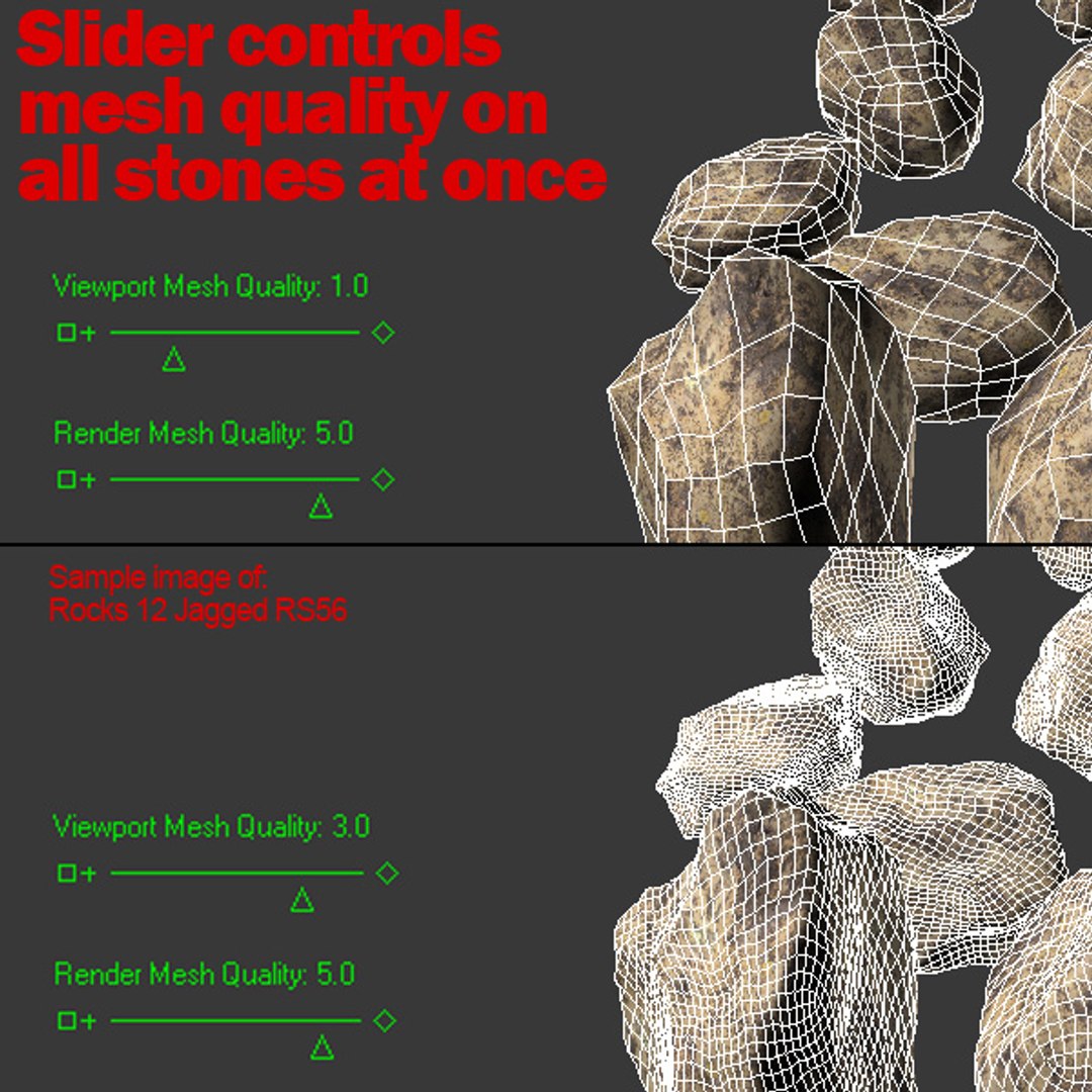 Jagged Rocks Stones 1 3d Model