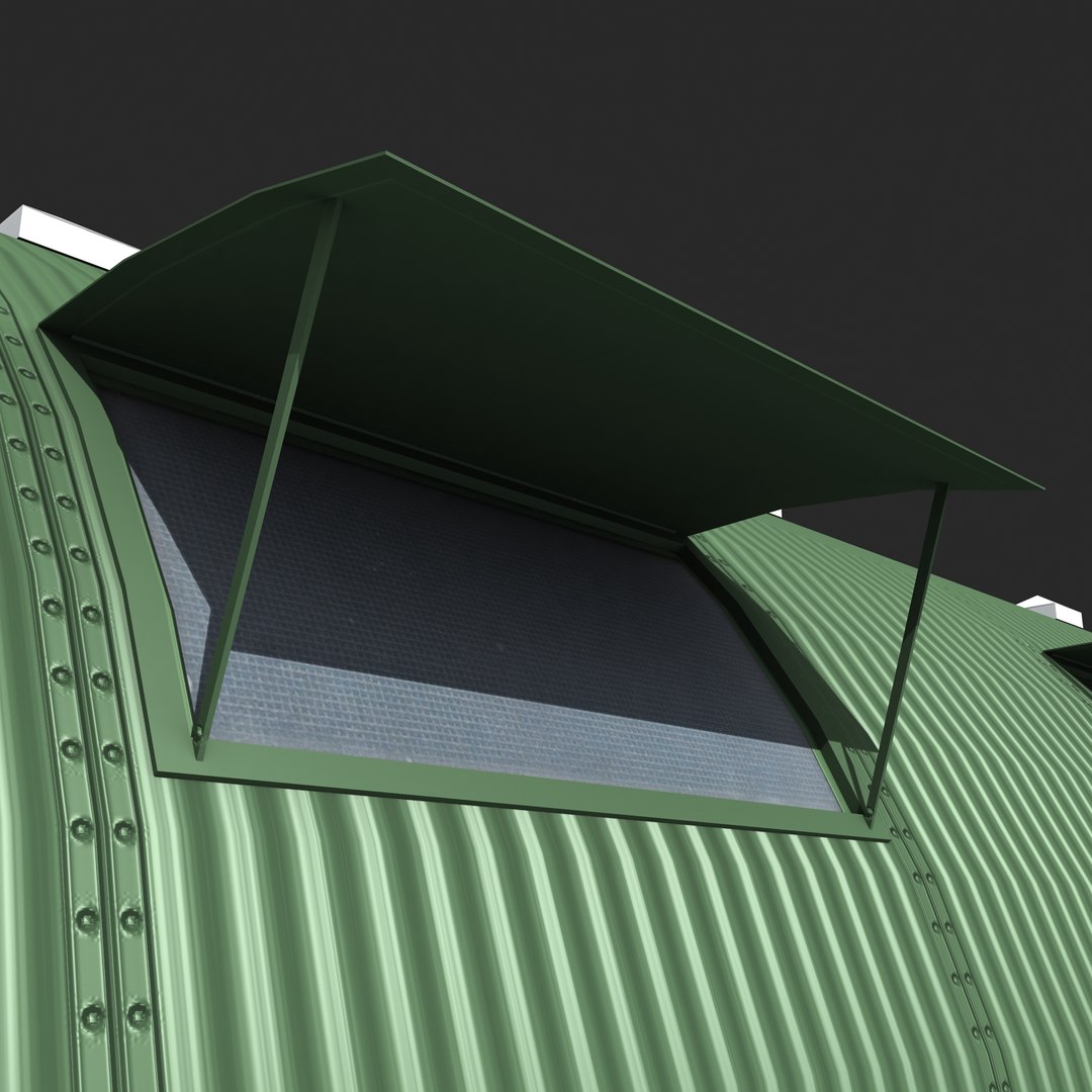 3d model quonset barrack
