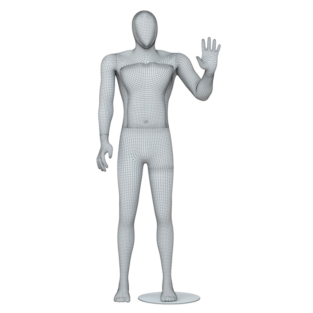 3D Faceless Male Mannequin Gold - TurboSquid 1595206