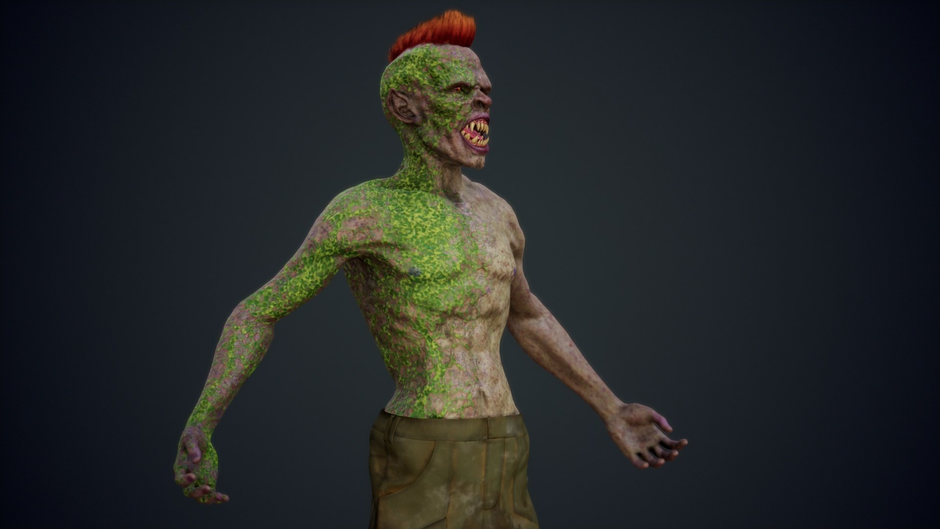 Wild Zombie - Infection Level 2 3D Model - TurboSquid 2341058