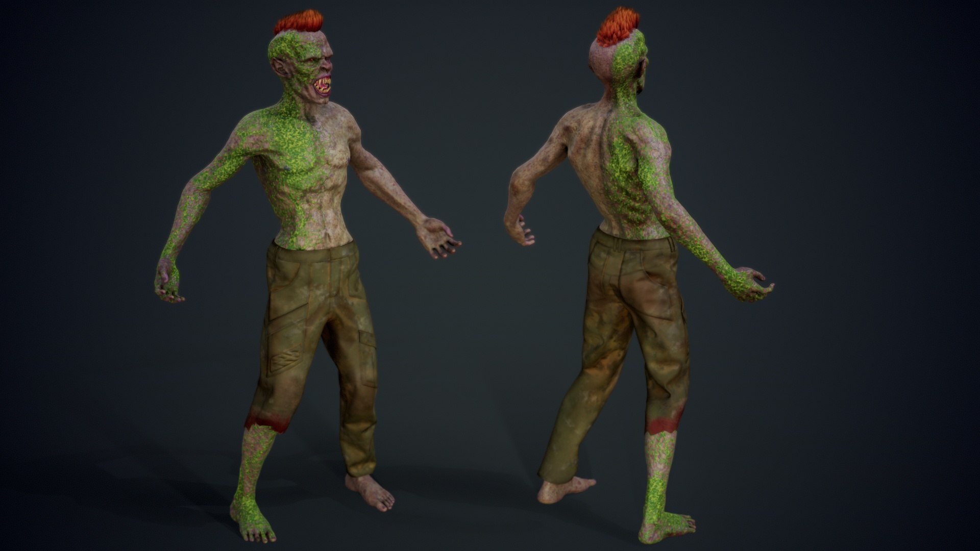 Wild Zombie - Infection Level 2 3D Model - TurboSquid 2341058