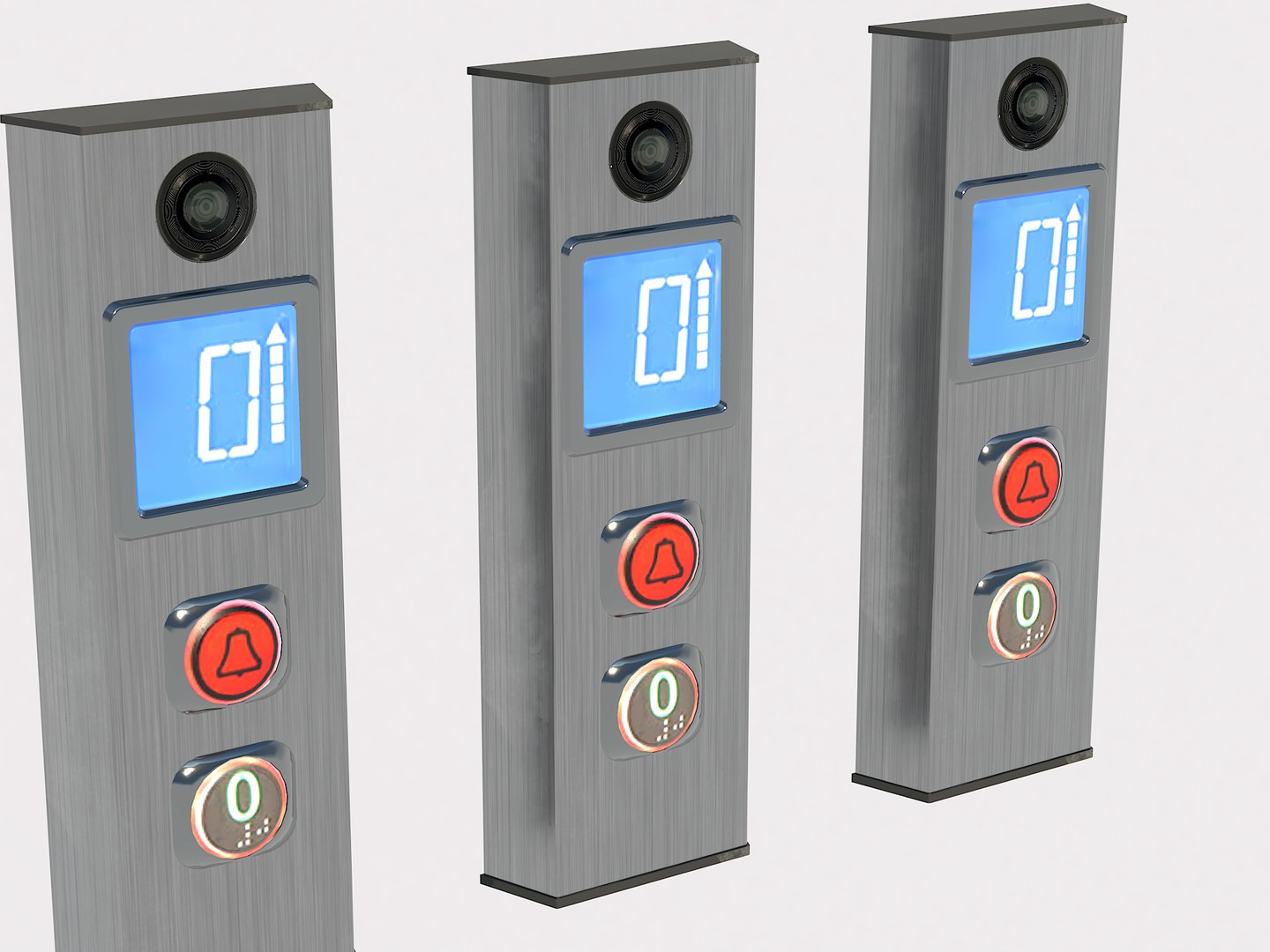 Elevator Push Button Panel Low-poly 3D Model - TurboSquid 2146677