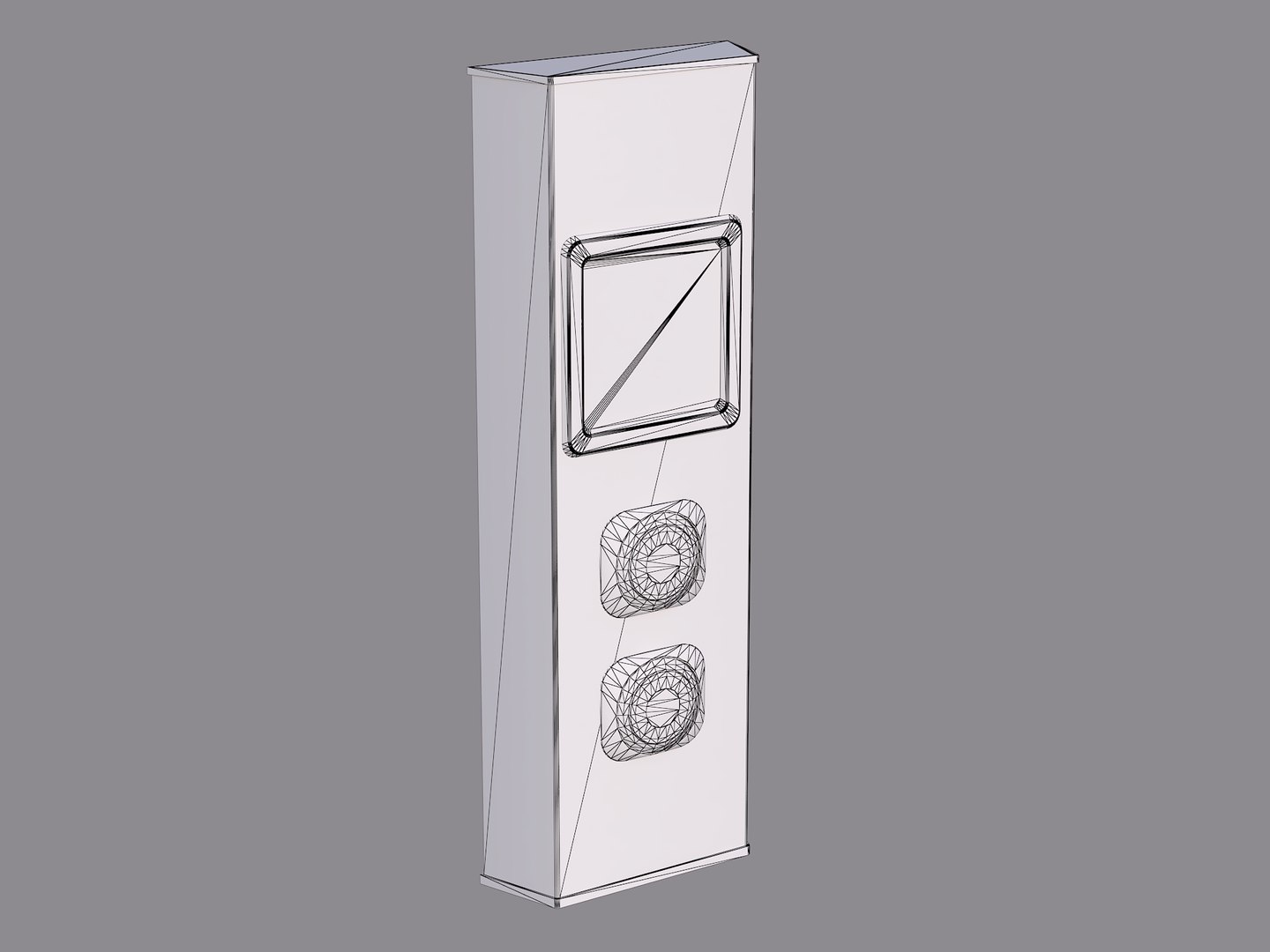Elevator Push Button Panel Low-poly 3D Model - TurboSquid 2146677