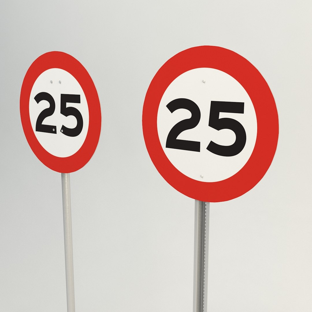 3d model speed limit-25