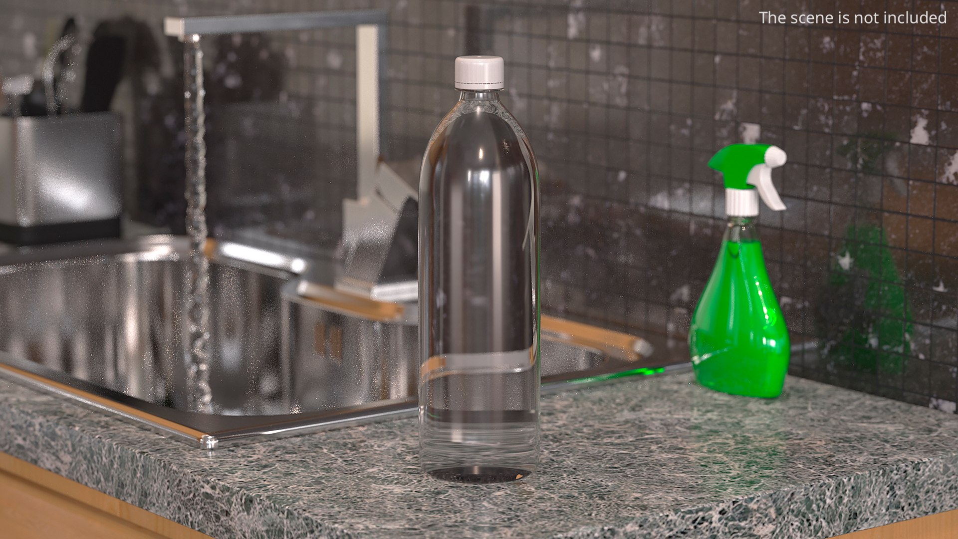 3D Transparent Bottle With Water - TurboSquid 2497864